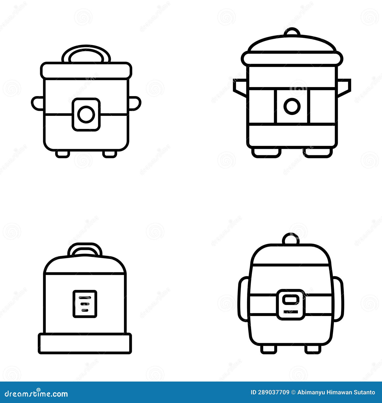Rice cooker icon vector stock illustration. Illustration of cooking ...