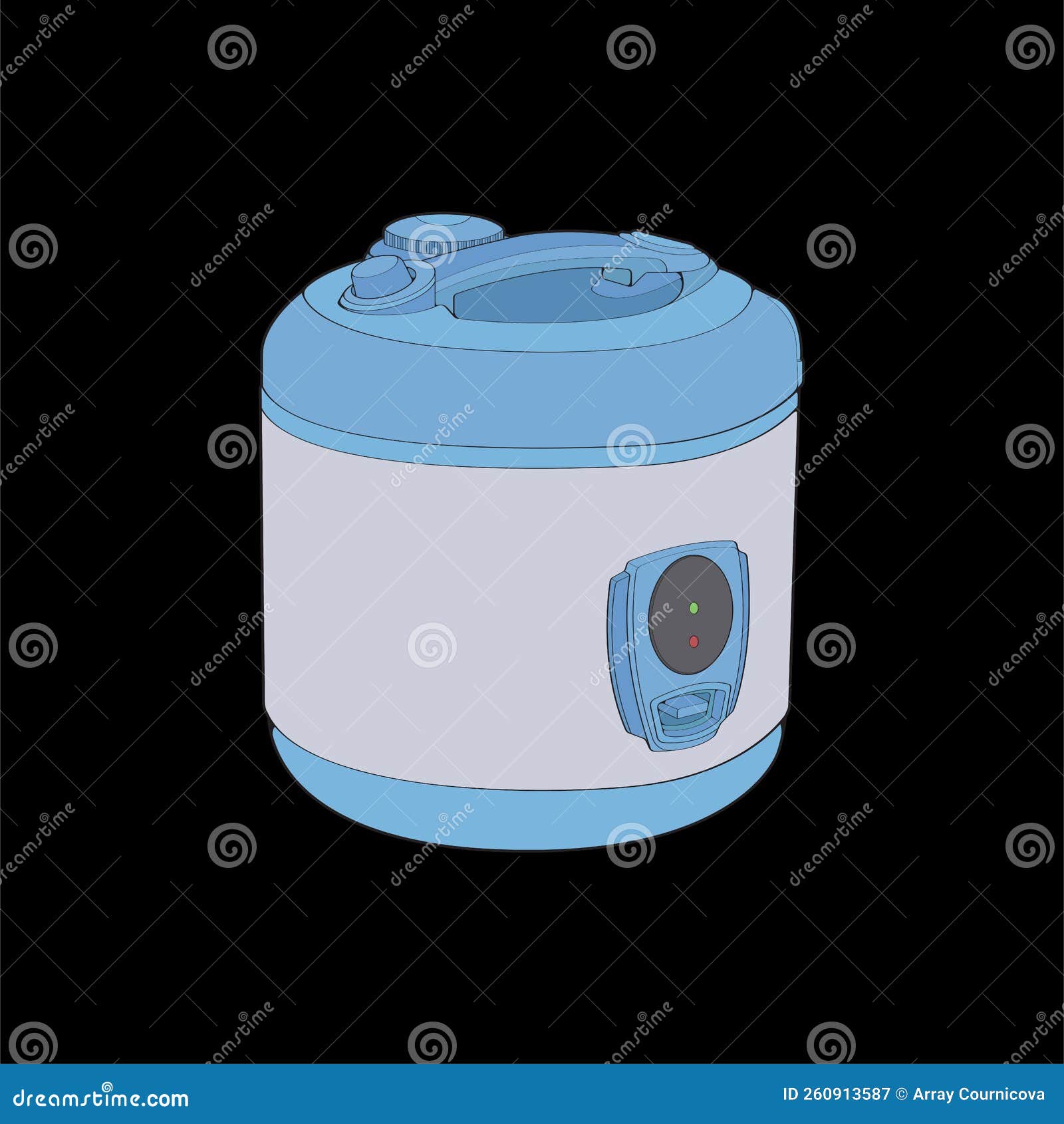 Rice Cooker, Magic Jar, Illustration Vector, Hand Drawn Art Vector ...