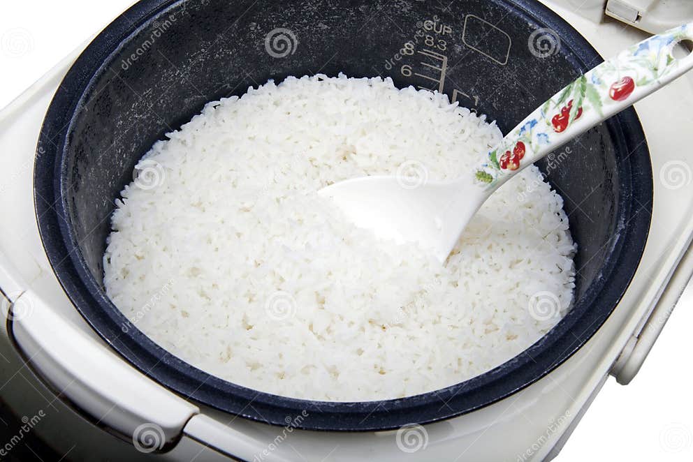 Rice cooker with rice stock photo. Image of chinese, oriental - 17518822
