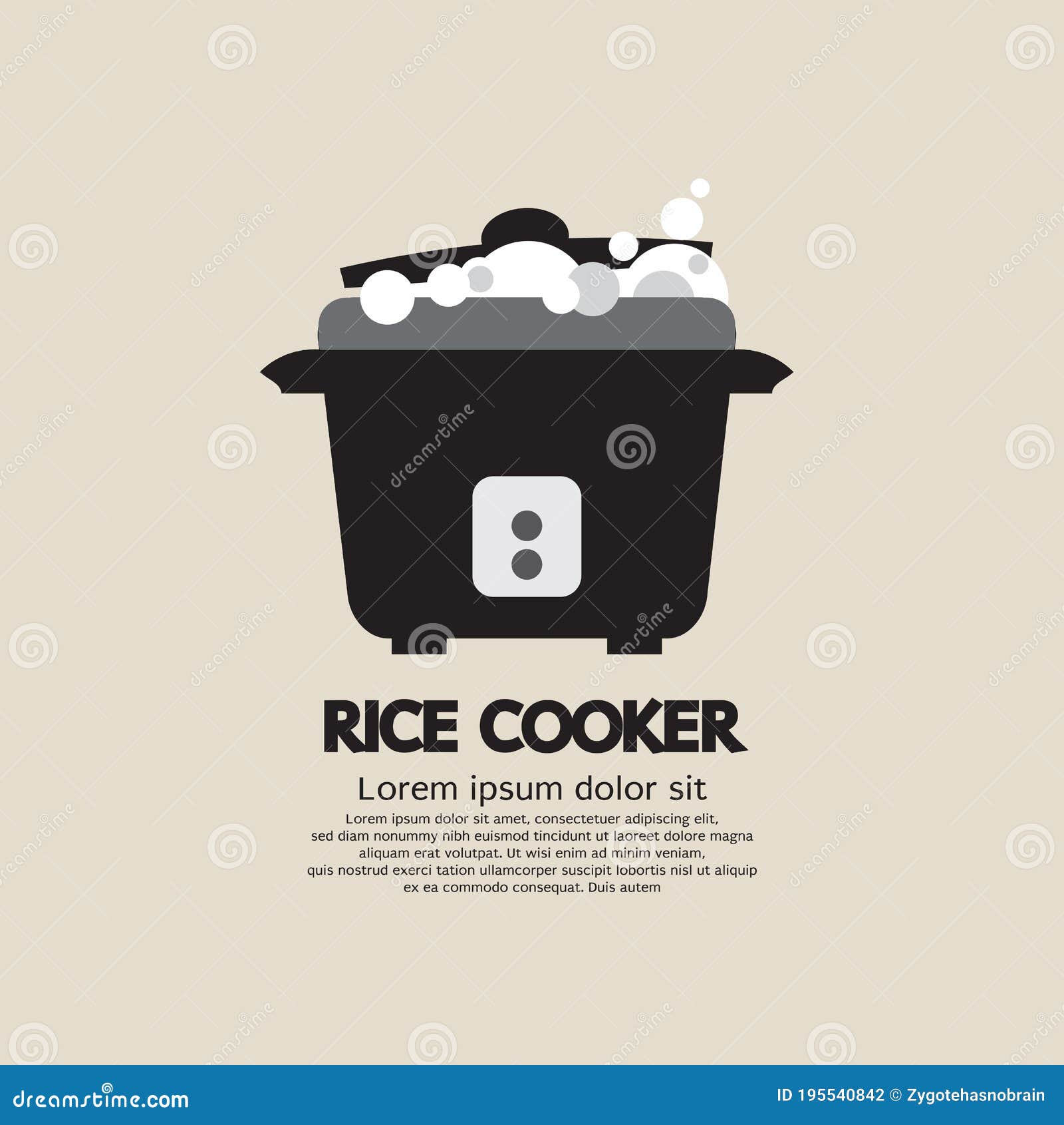 Rice Cooker Symbol Logo Vector Stock Vector - Illustration of food ...