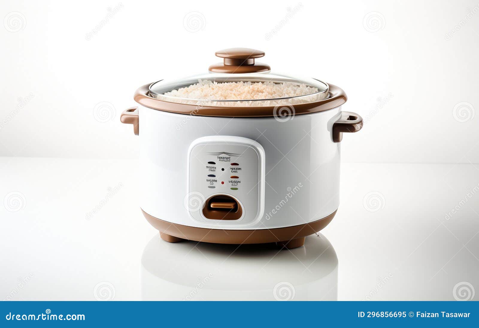 Rice Cooker on the White Background -Generative Ai Stock Illustration ...