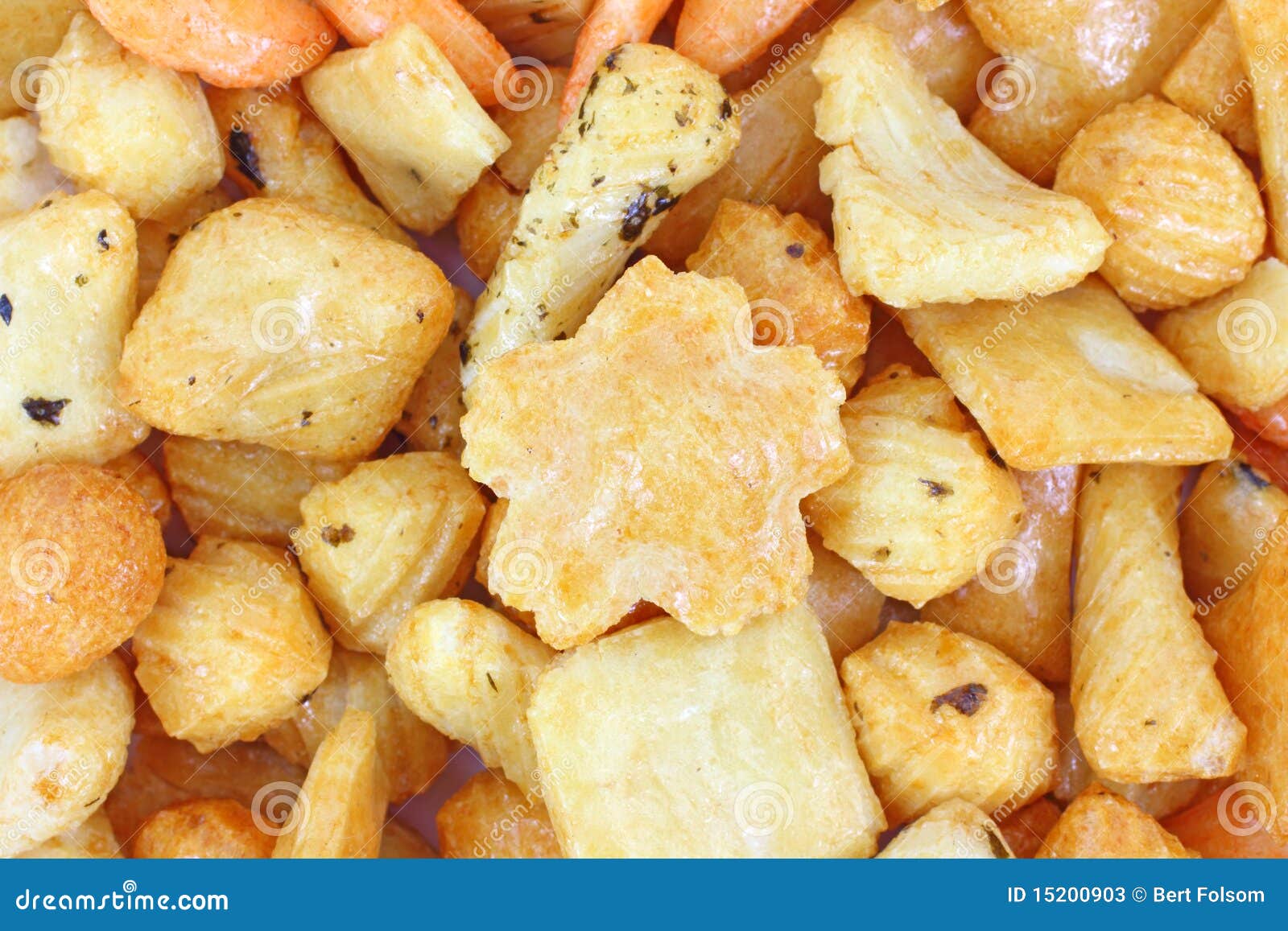 Rice cracker mix stock image. Image of square, crunchy - 15200903