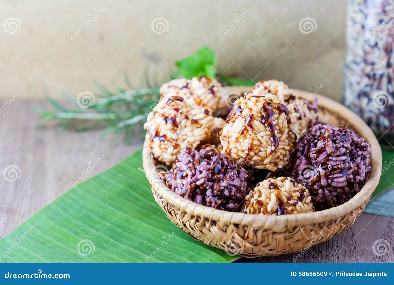 Rice Cracker or Puffed Rice with Sugar Stock Image - Image of meal ...