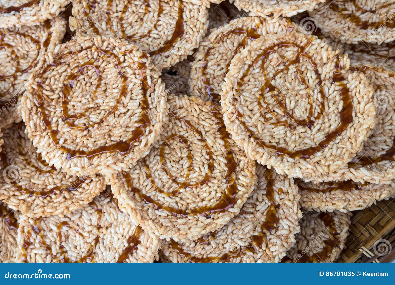 Rice Cracker Snacks sugar. stock photo. Image of crispy - 86701036