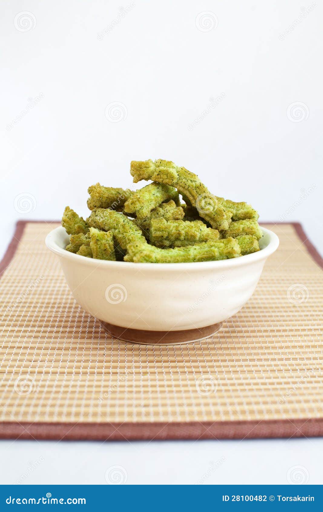 Rice crisp ,wasabi flavor stock photo. Image of japanese - 28100482