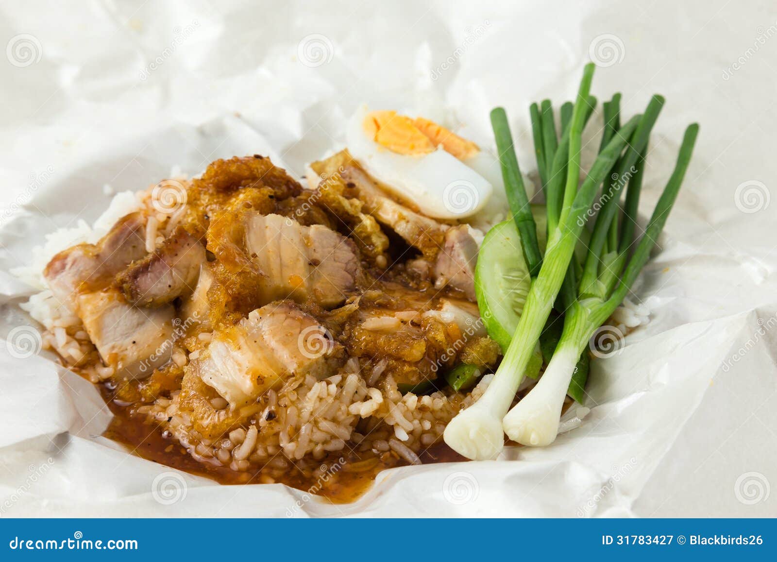 Rice crispy pork stock image. Image of pock, rice, pork - 31783427
