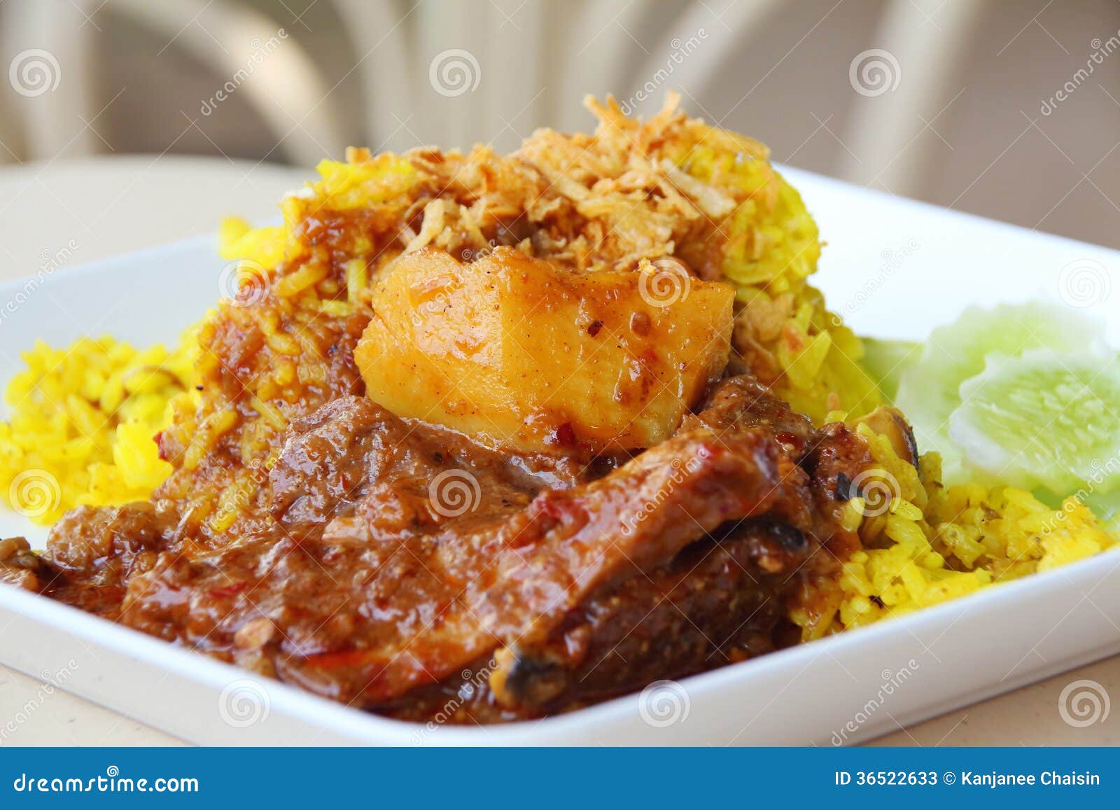 Rice With Curried Chicken Food Menu Stock Image | CartoonDealer.com ...