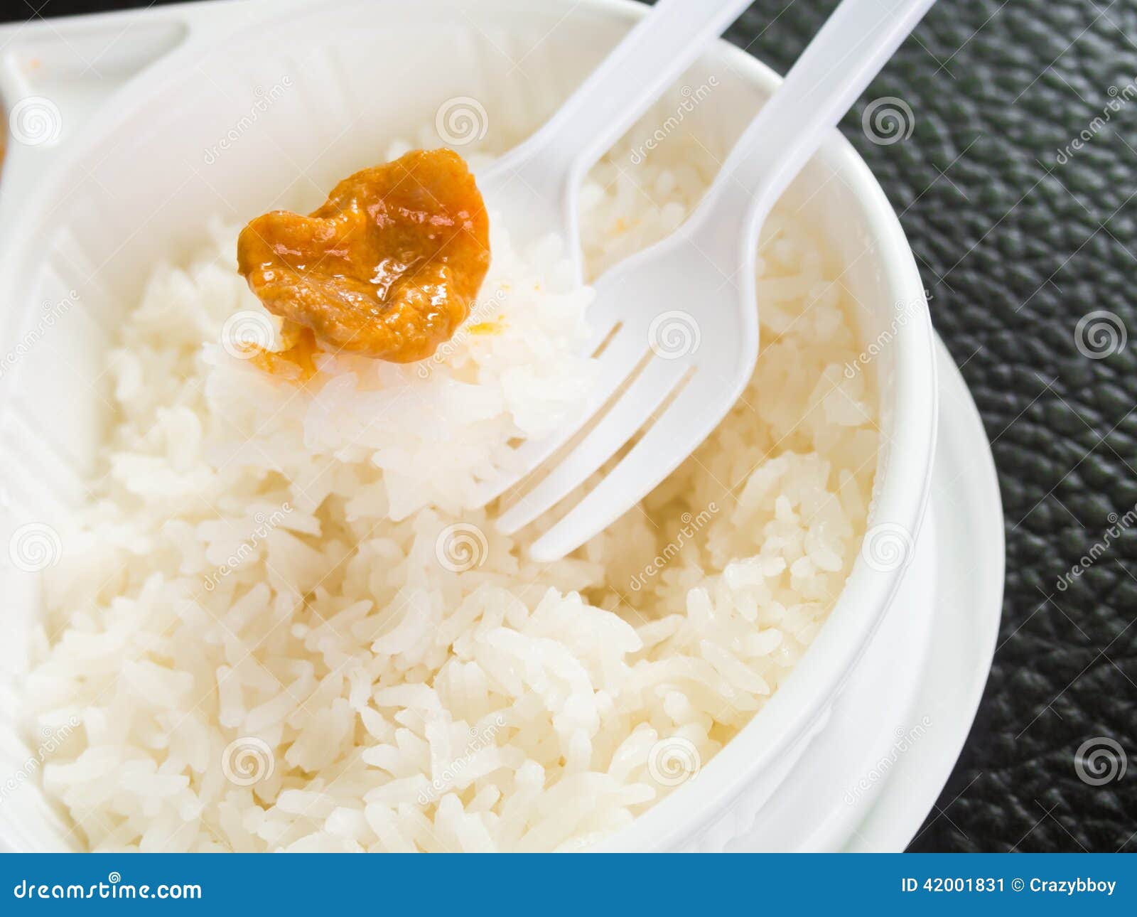 Rice and Curry in the Meal Box Set Stock Image - Image of fastfood ...
