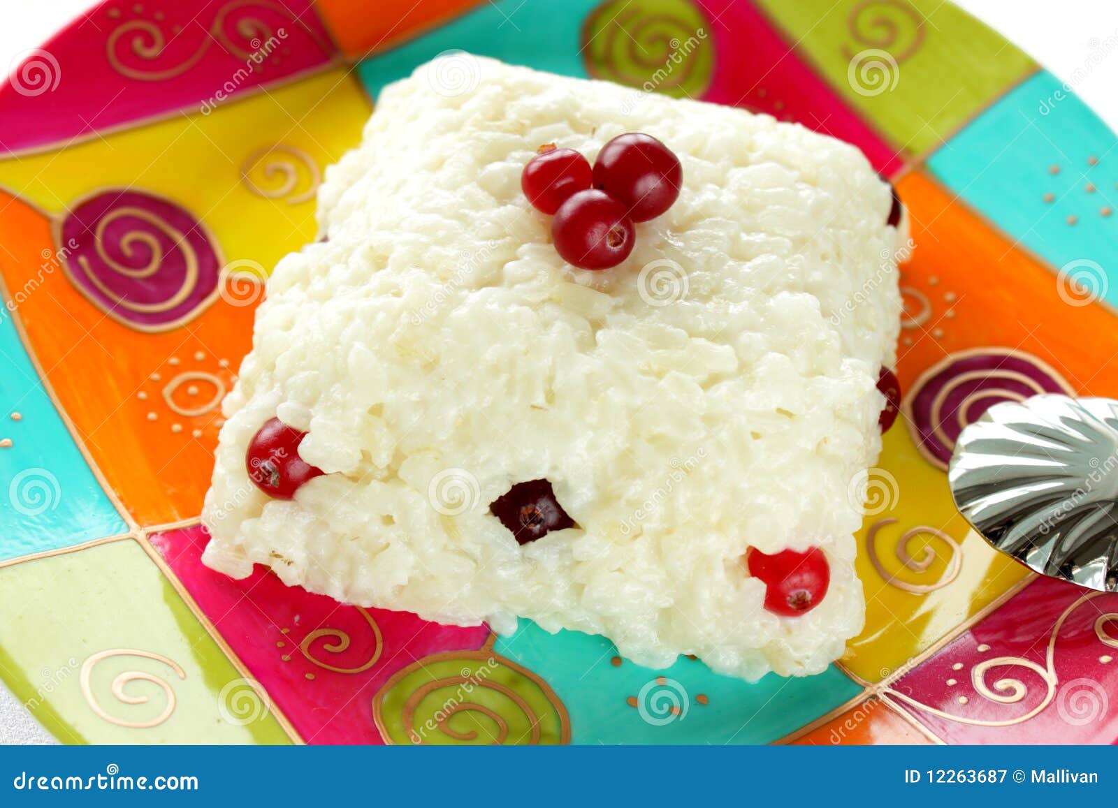 Rice dessert stock image. Image of milk, dish, calorie - 12263687