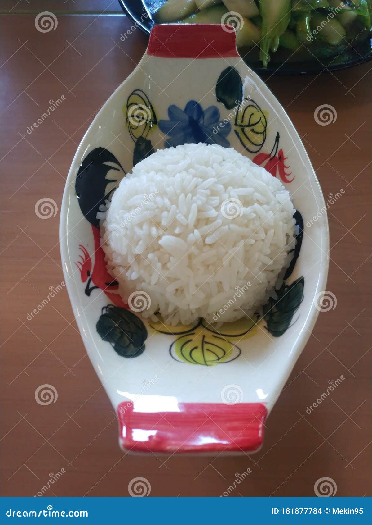 Rice dish circle lunch art stock photo. Image of seafood - 181877784