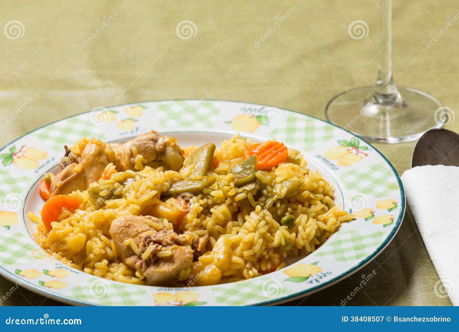 Rice dish with rabbit stock image. Image of rabbit, mediterranean ...