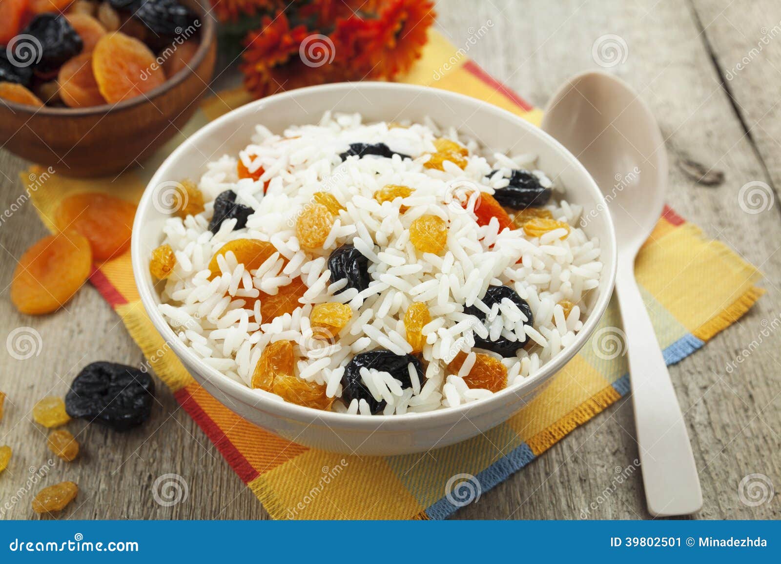 Rice with dried fruit stock image. Image of meal, cooking - 39802501
