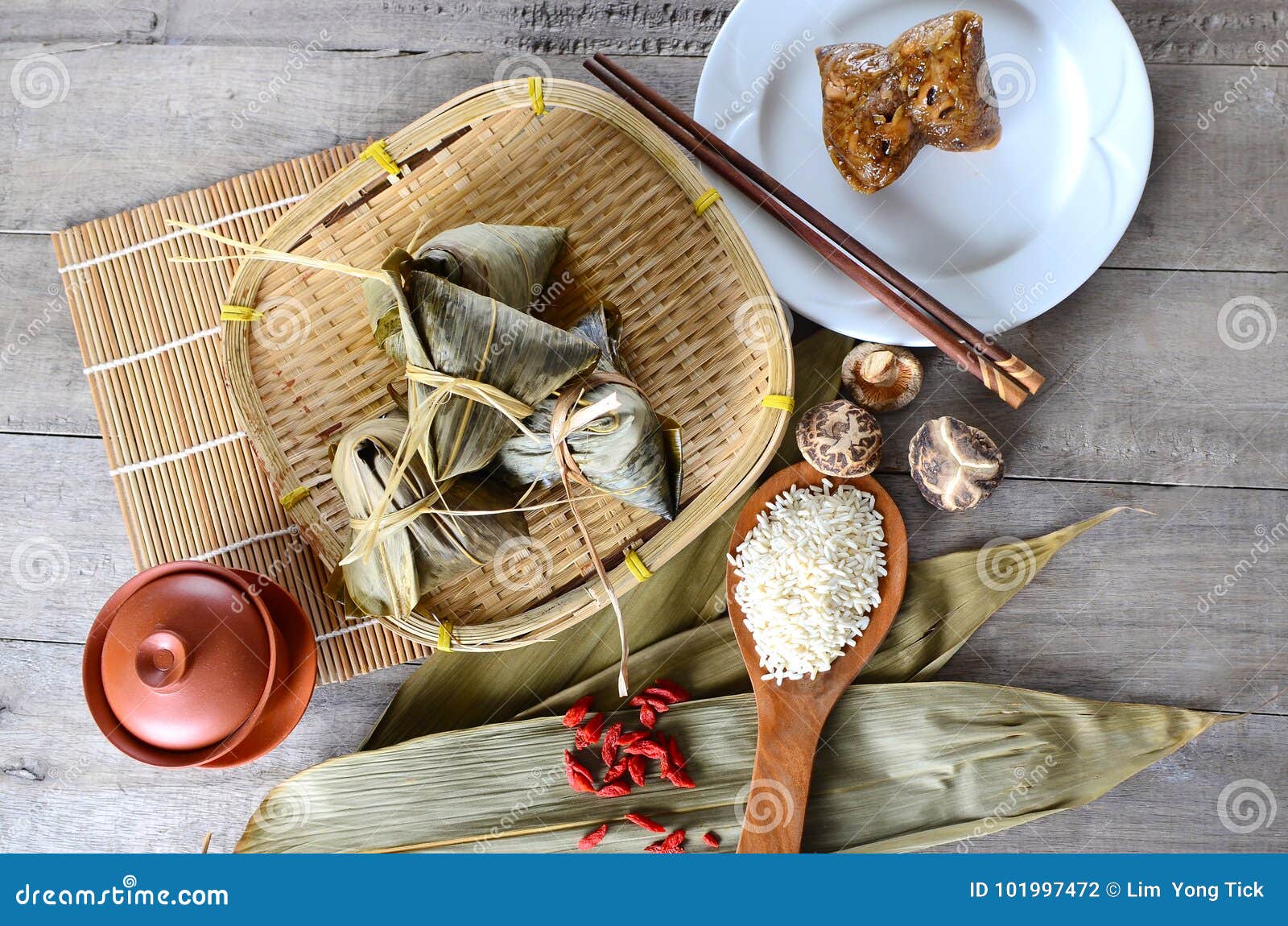 Rice Dumpling stock photo. Image of mushroom, teapot - 101997472