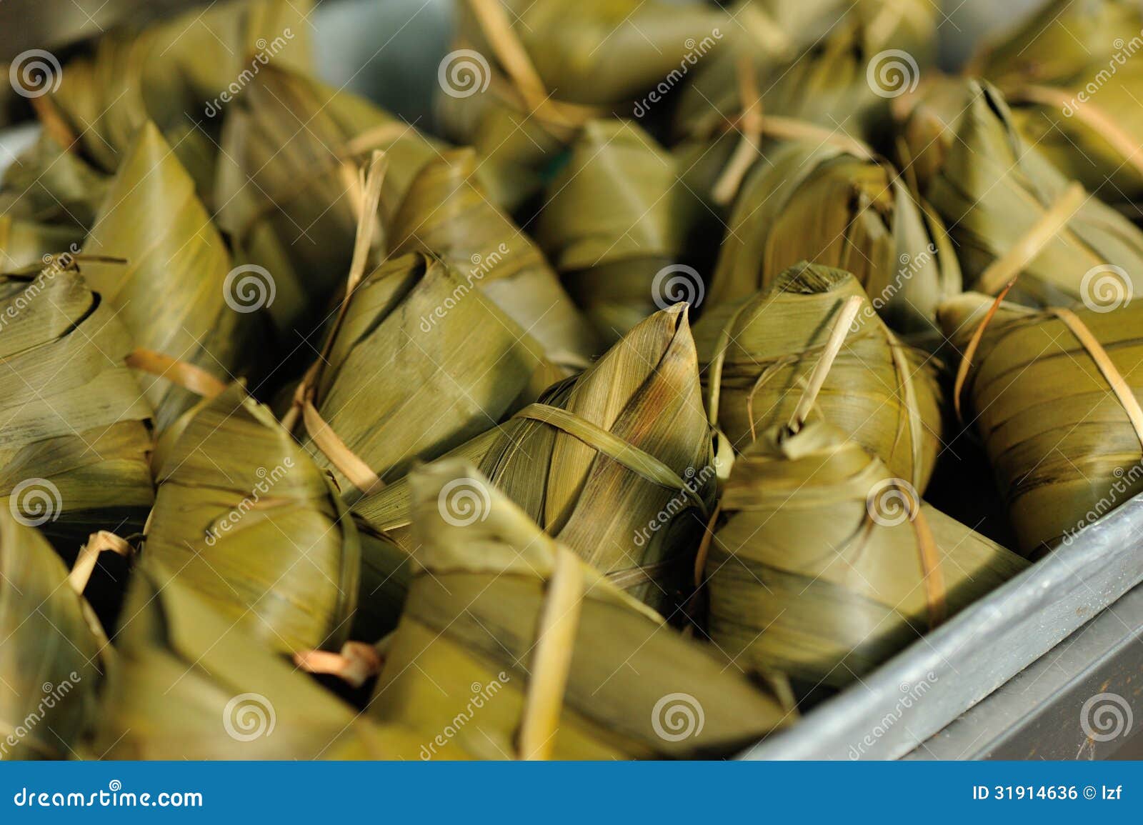 Rice dumpling stock photo. Image of tzong, leaf, chinese - 31914636