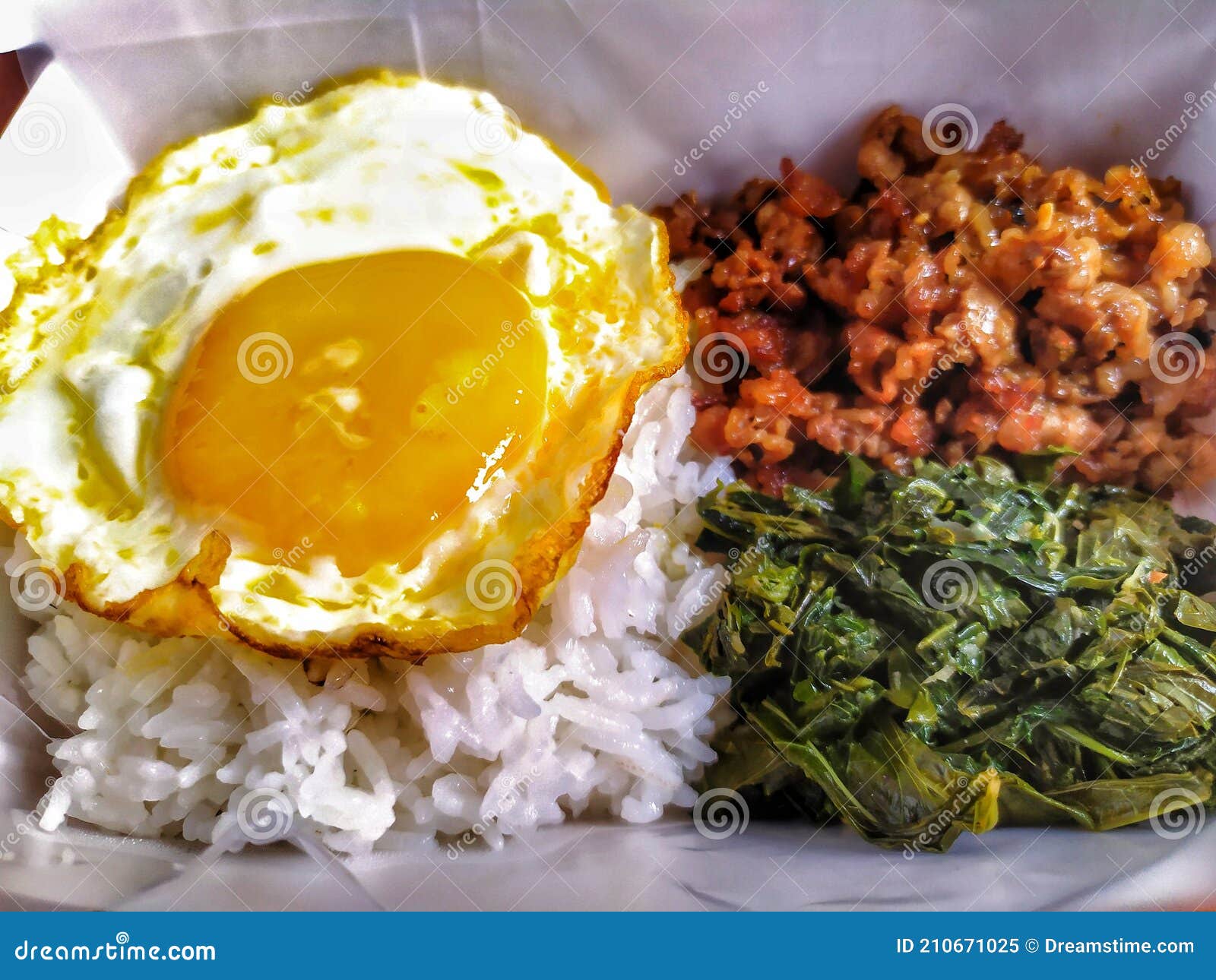 Rice Egg Beef with Sauce Barbeque Stock Image - Image of beef, sauce ...