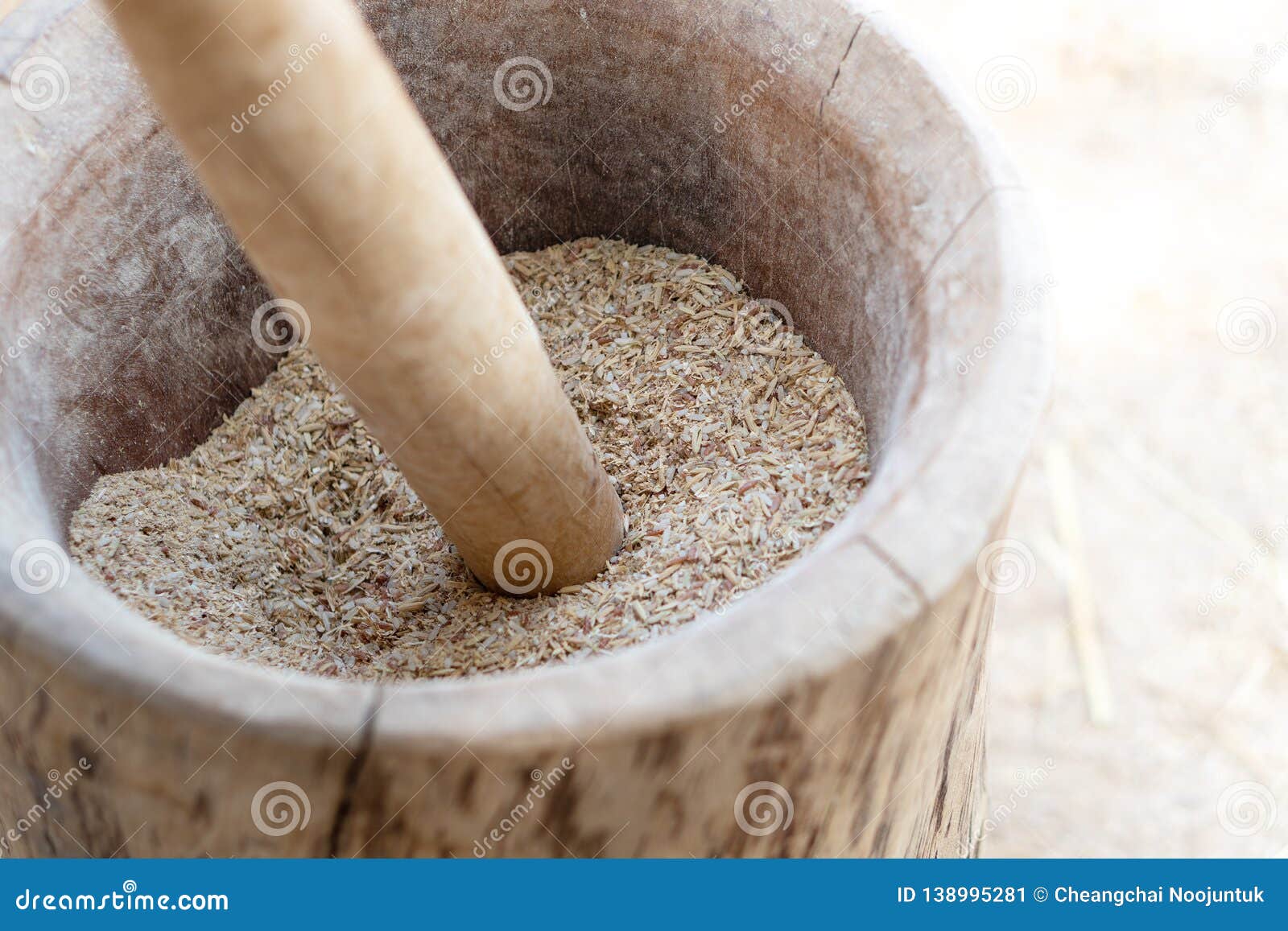 Rice Farmers are Pounding Rice Stock Image - Image of pounding, culture ...