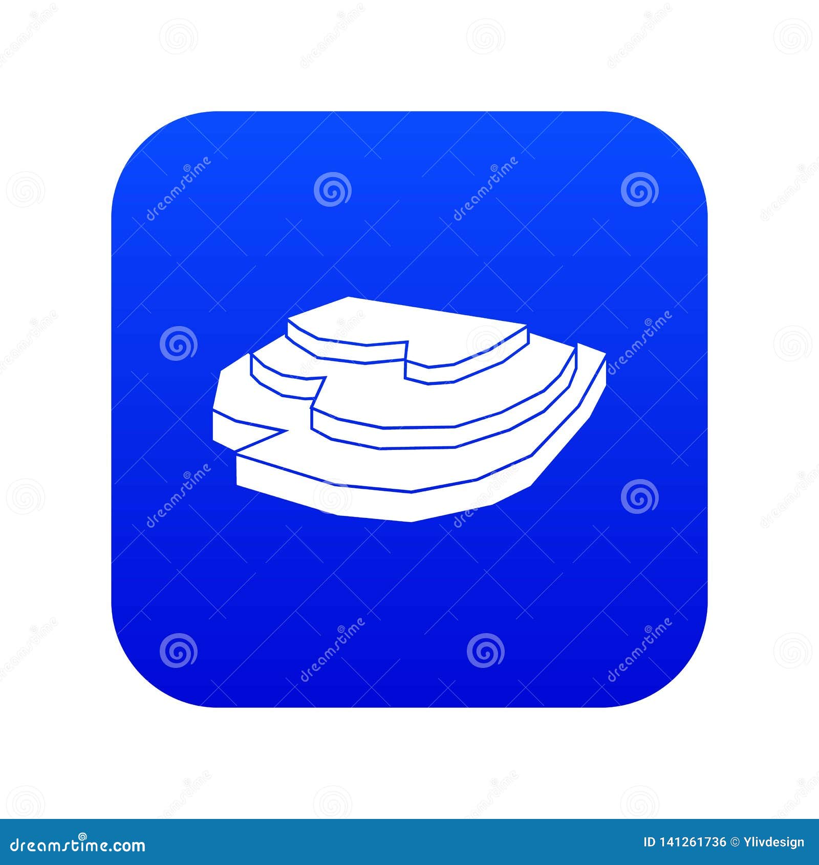 Rice Field Icon Digital Blue Stock Vector - Illustration of grain ...