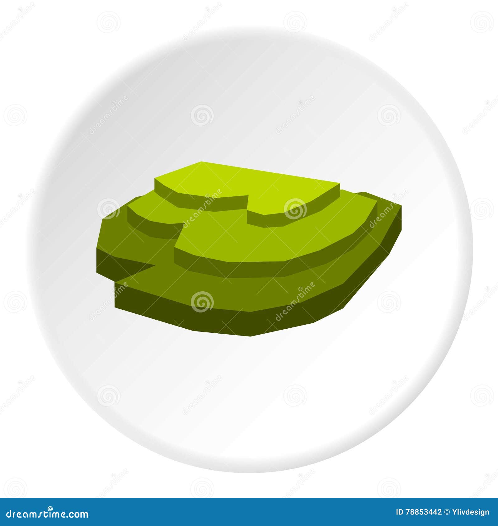 Rice Field Icon, Flat Style Stock Vector - Illustration of food ...