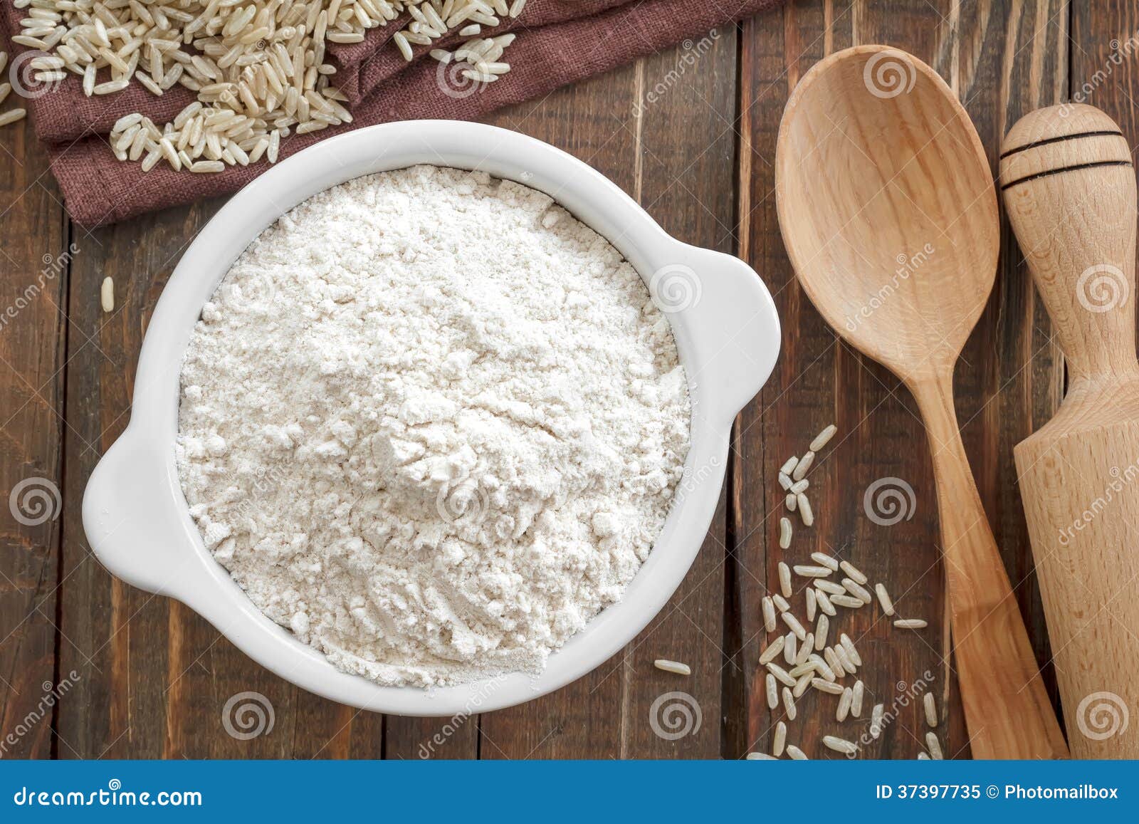 Rice flour stock image. Image of harvest, recipe, cookery - 37397735