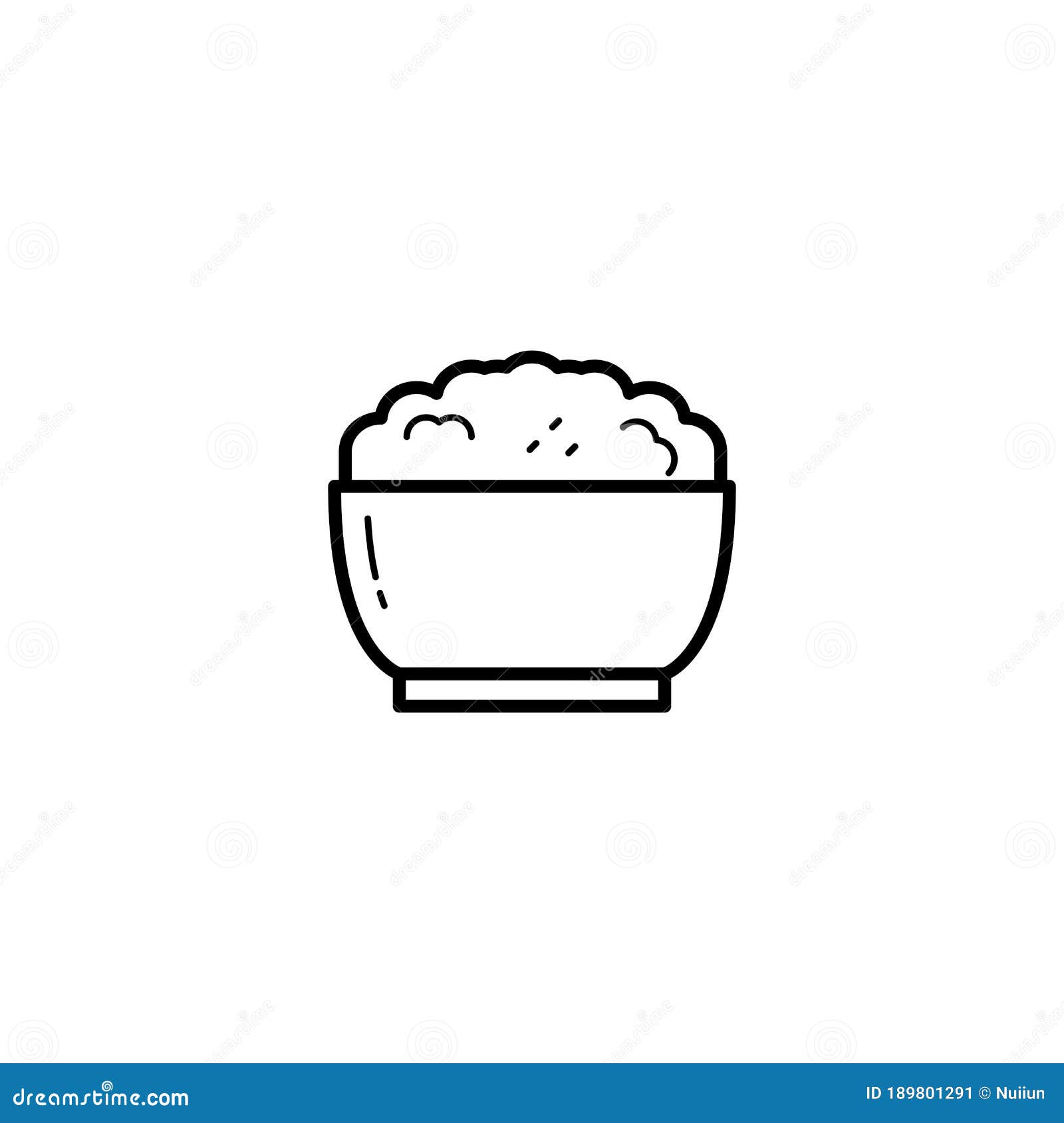 Rice, Food Icon Vector Illustration Stock Vector - Illustration of menu ...