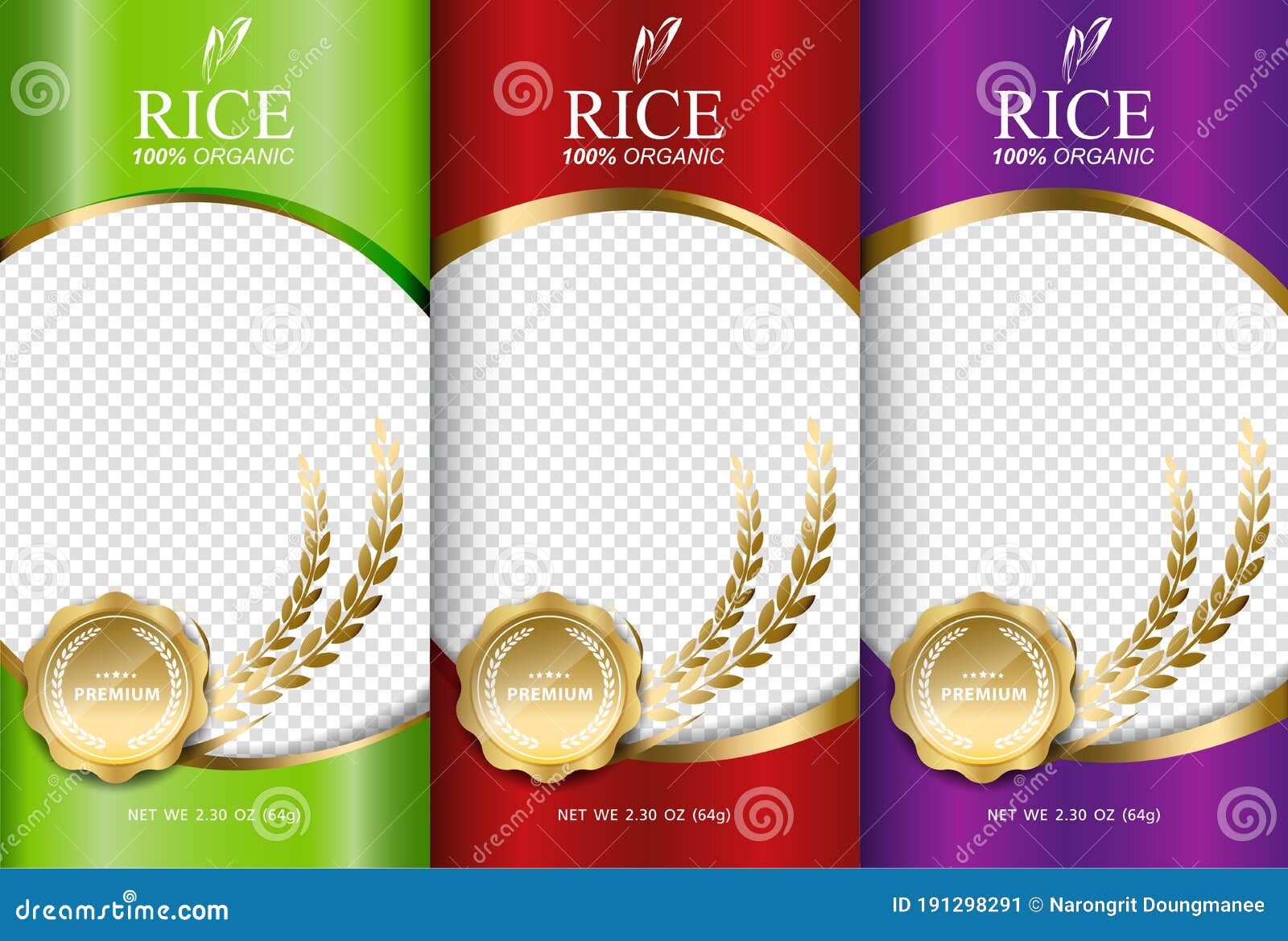 Rice Food or Thai Food, Banner and Poster Template Vector Design Stock ...