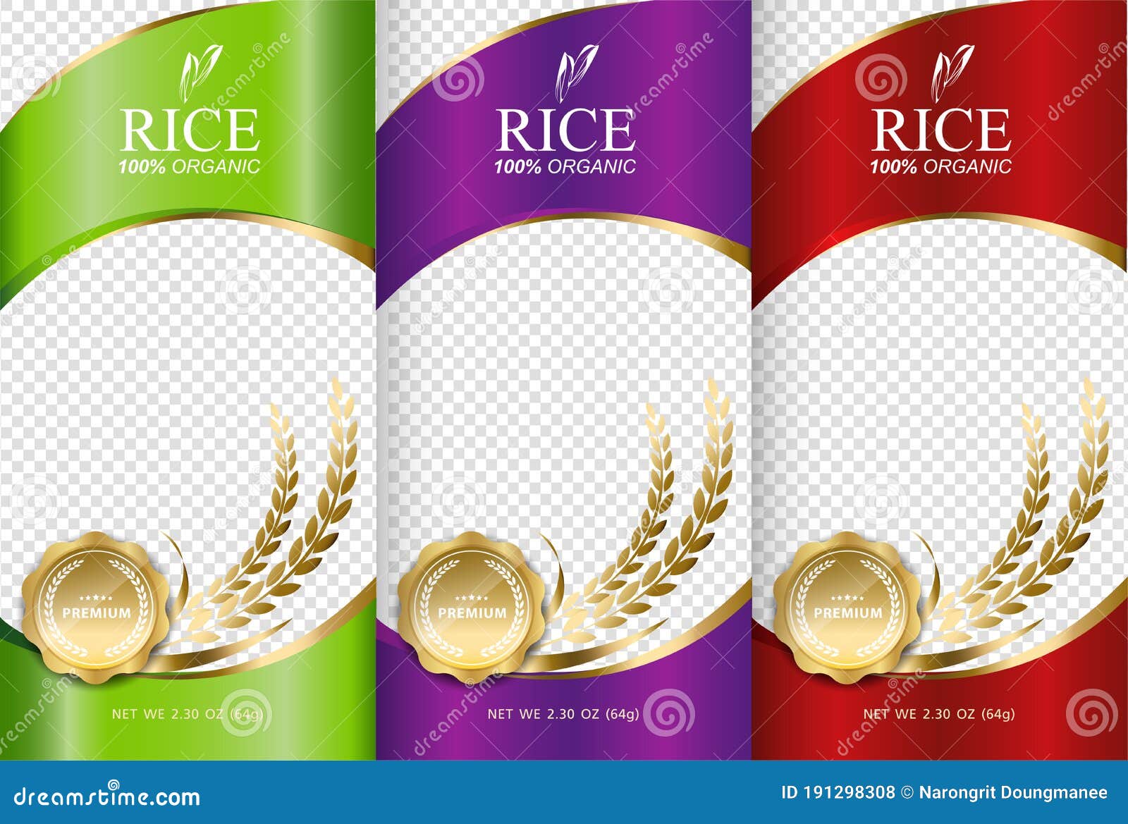 Rice Food or Thai Food, Banner and Poster Template Vector Design Stock ...