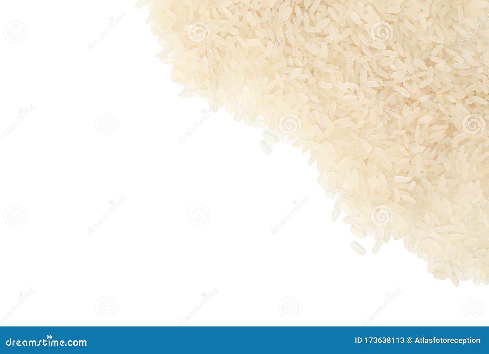 Rice Frame Isolated on White Background Stock Image - Image of isolated ...