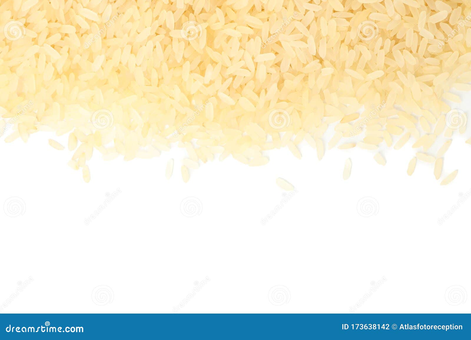 Rice Frame Isolated on White Background Stock Photo - Image of long ...