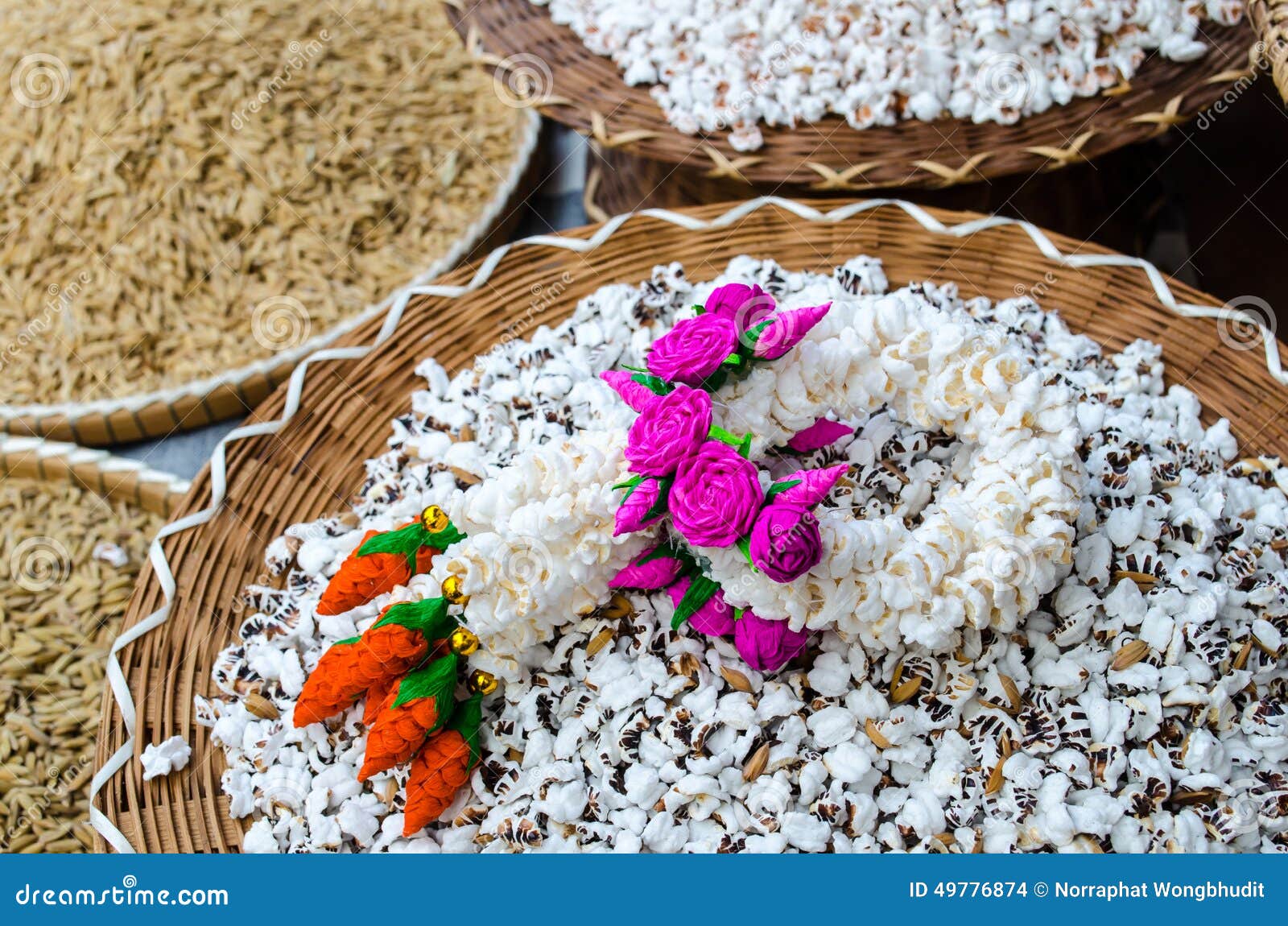 Rice Garland stock photo. Image of craft, decorate, festoon - 49776874