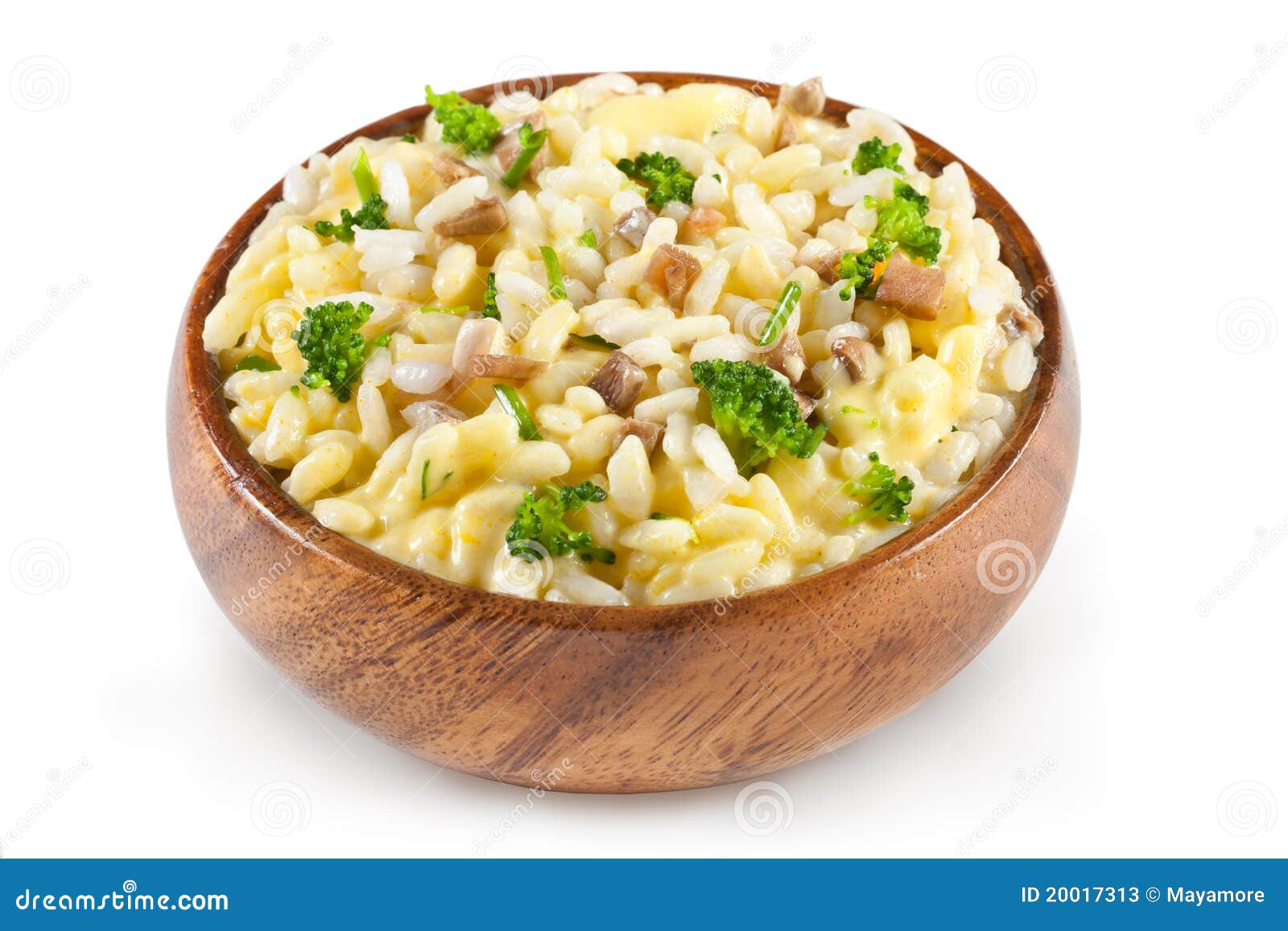 Rice Garnish with Cheese and Mushrooms Stock Image - Image of round ...