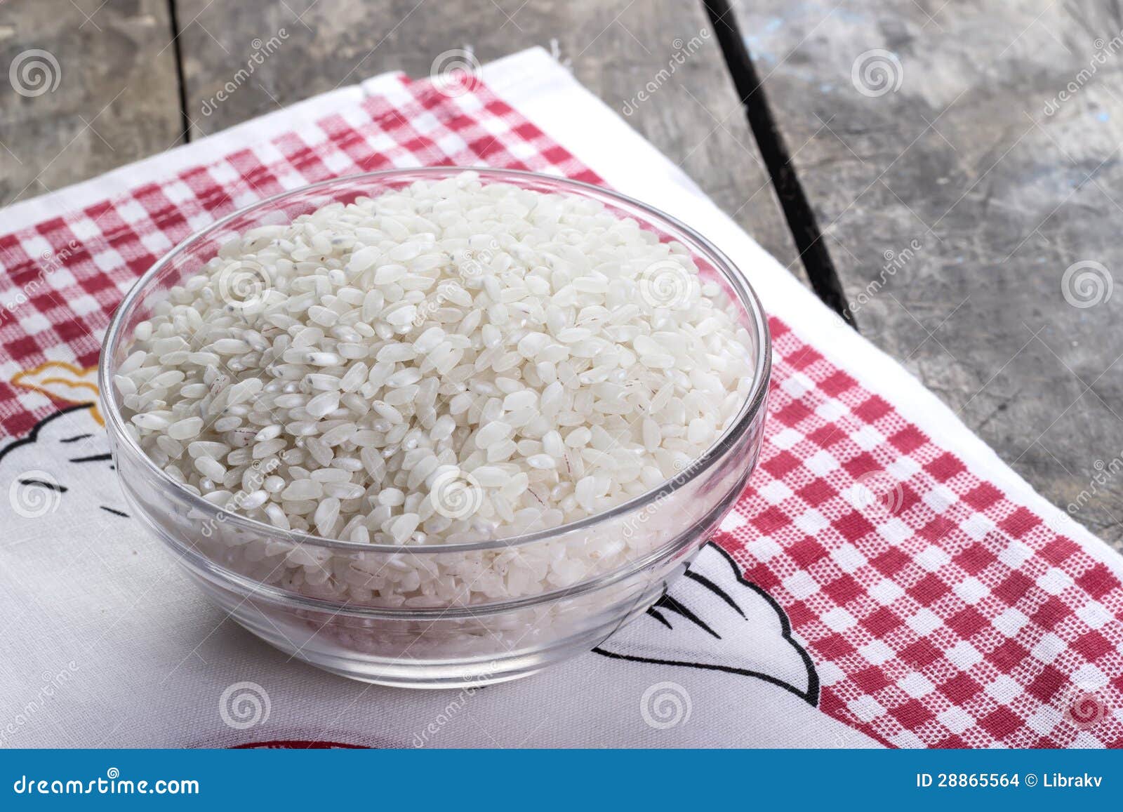 Rice in a glass bowl stock photo. Image of food, organic - 28865564