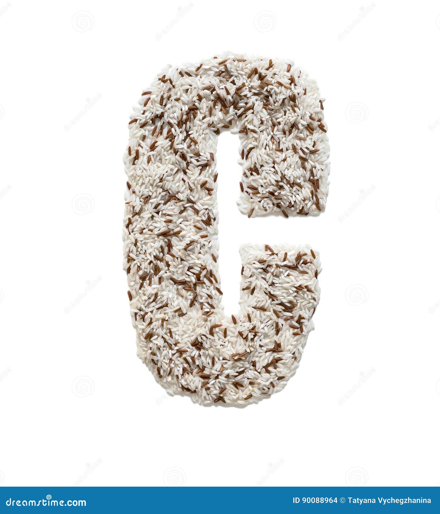 Rice Grain Forming an Alphabet Letter C Stock Photo - Image of gourmet ...