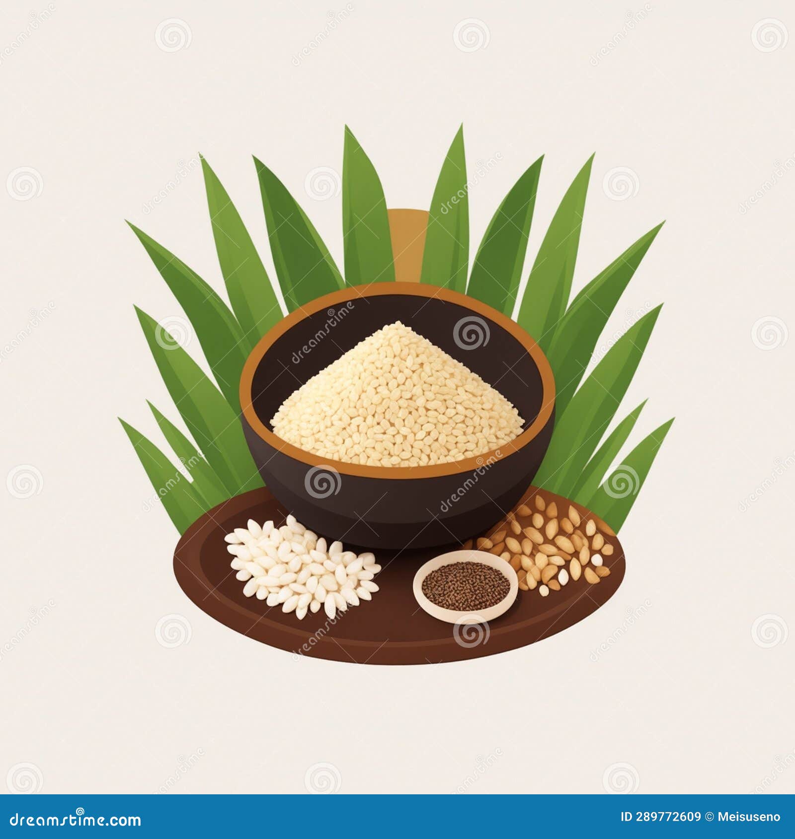 Rice grain illustration stock illustration. Illustration of vector ...