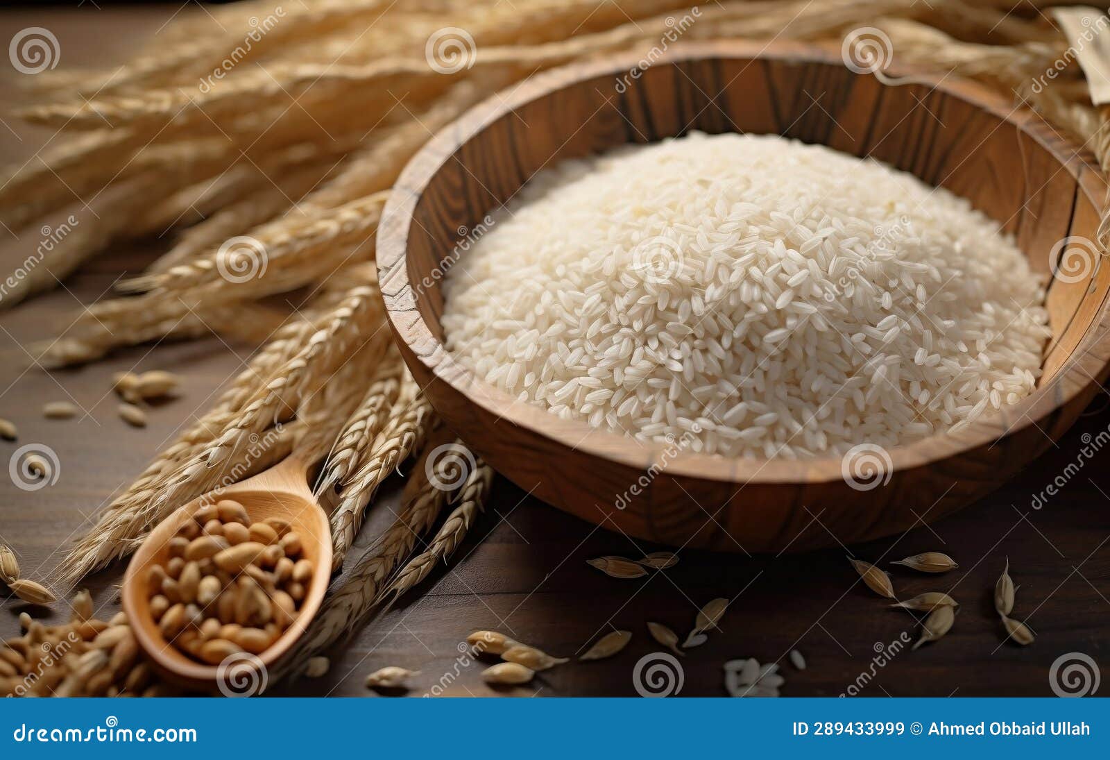 Rice Grain Photography. Generated by Ai Stock Image - Image of closeup ...