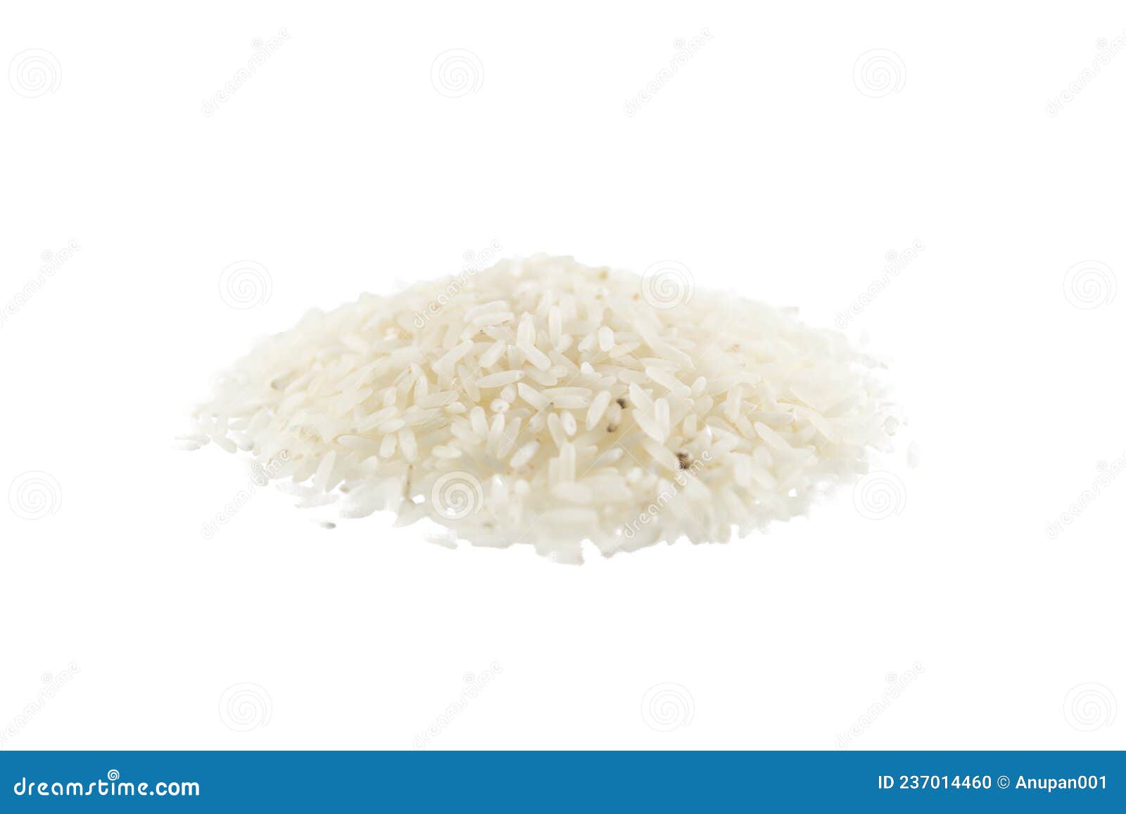 Rice Grain on White Background Stock Photo - Image of close, seed ...