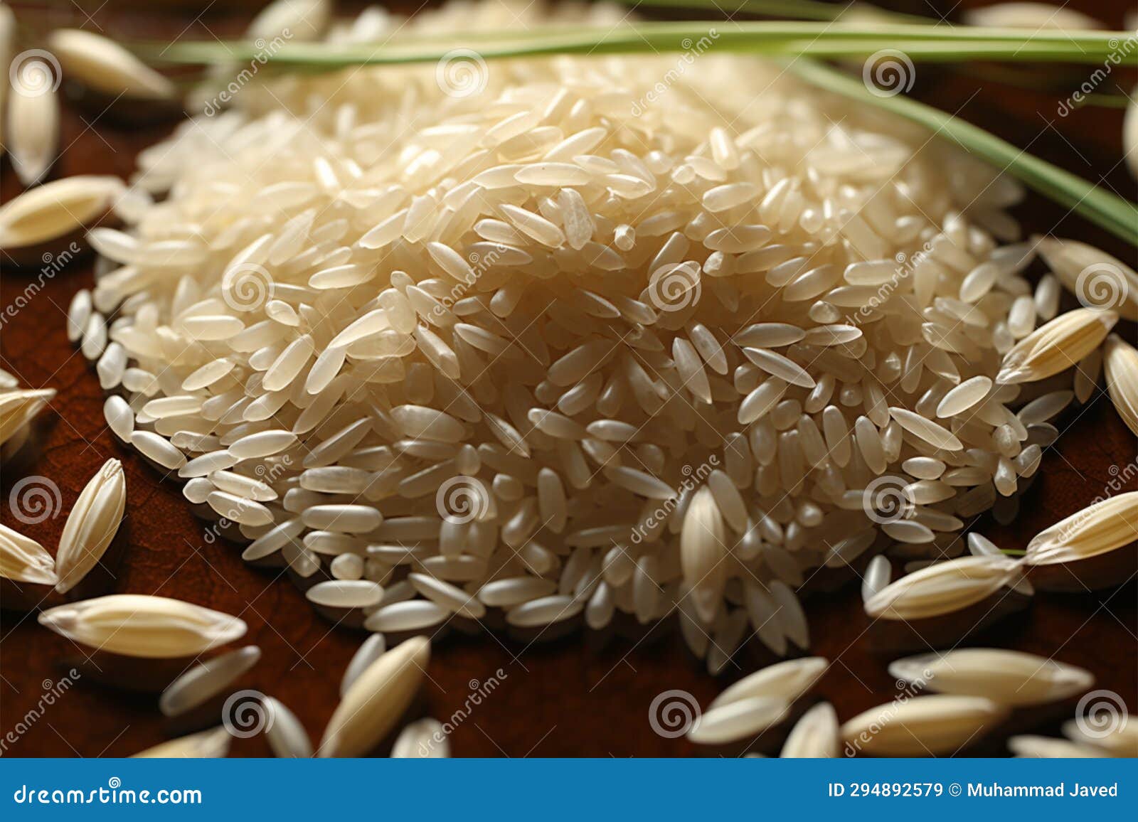 Rice Grains Distributed Across the Table, an Artistic Tabletop ...