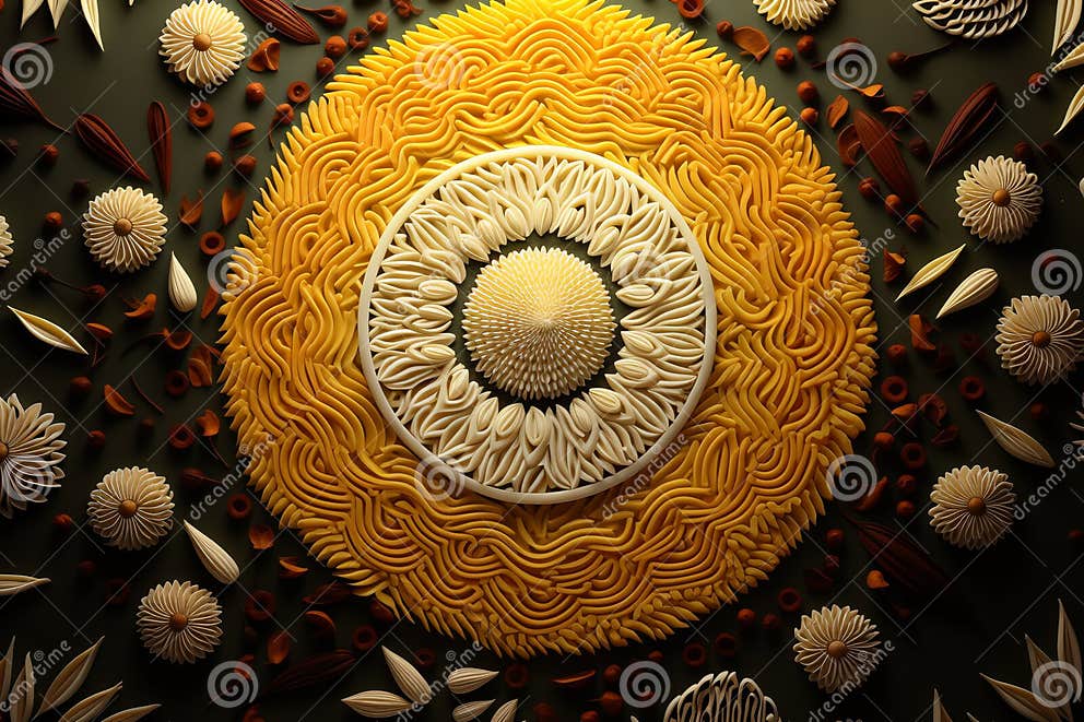 Rice Grains Diwali Background Stock Illustration - Illustration of ...