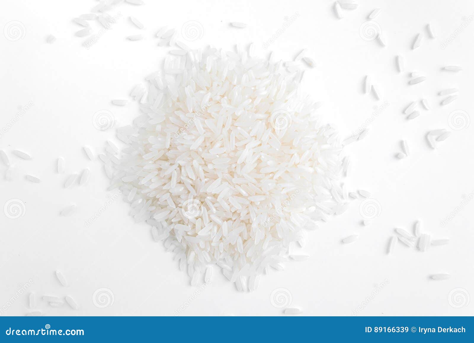 Rice Grains on a White Background Stock Image - Image of stack, rice ...