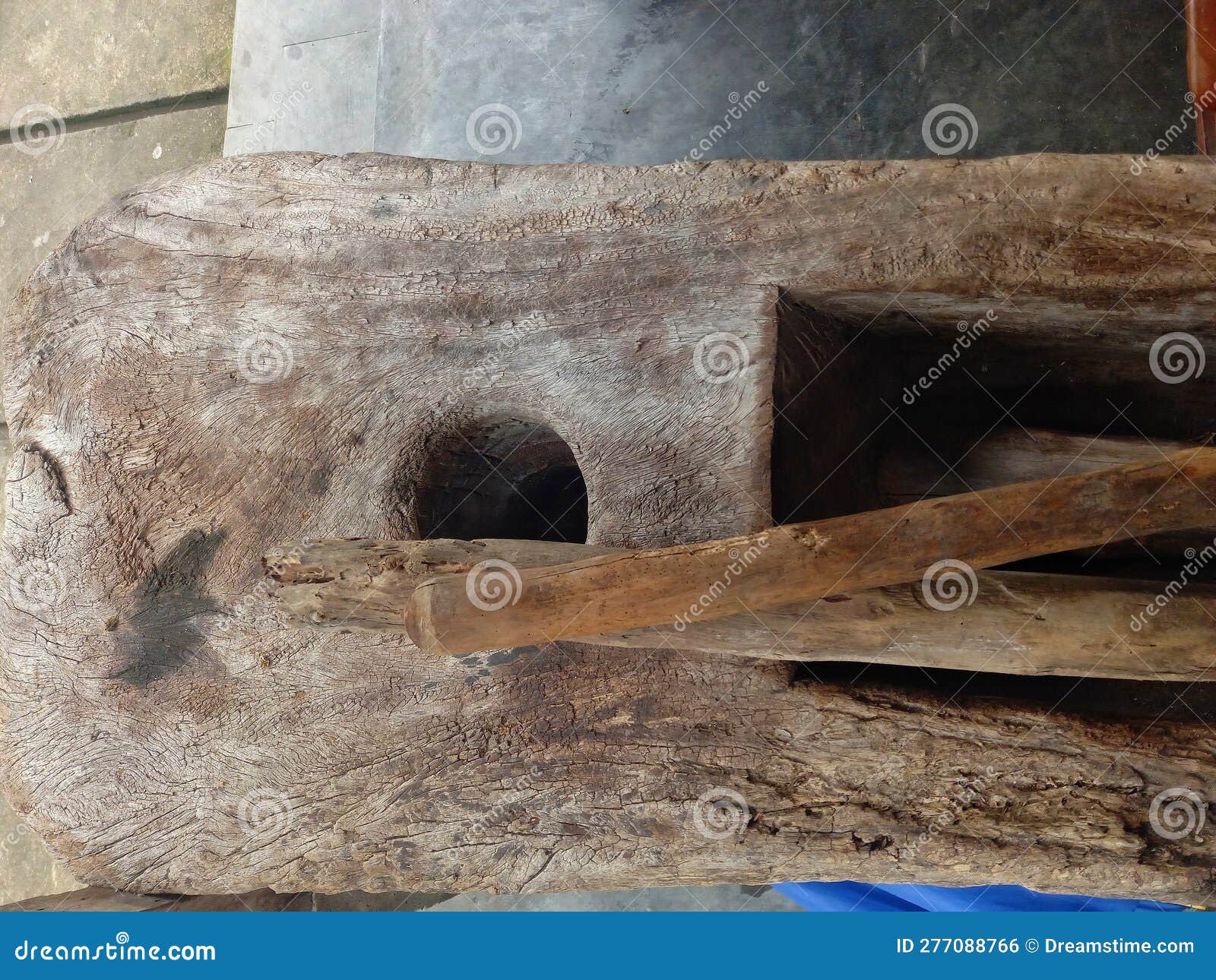 Rice Granary, A Tool For Pounding Rice Stock Photo | CartoonDealer.com ...