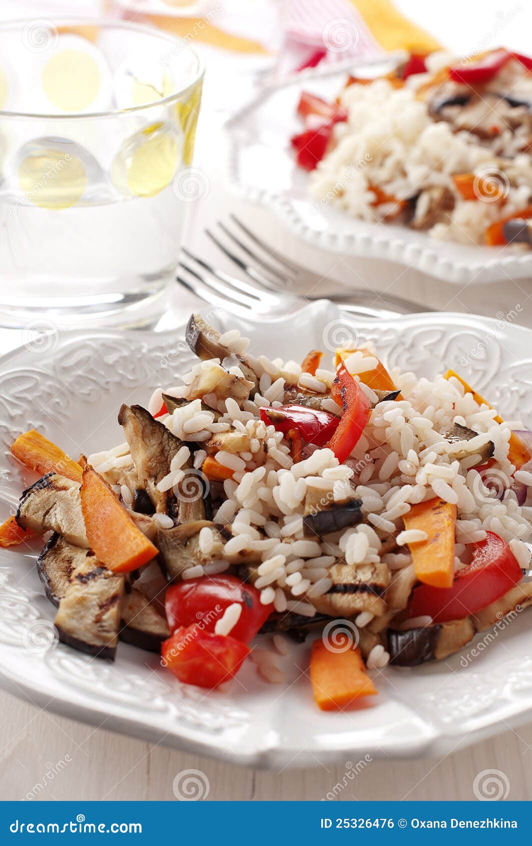 Rice with grill vegetable stock photo. Image of vegetable - 25326476