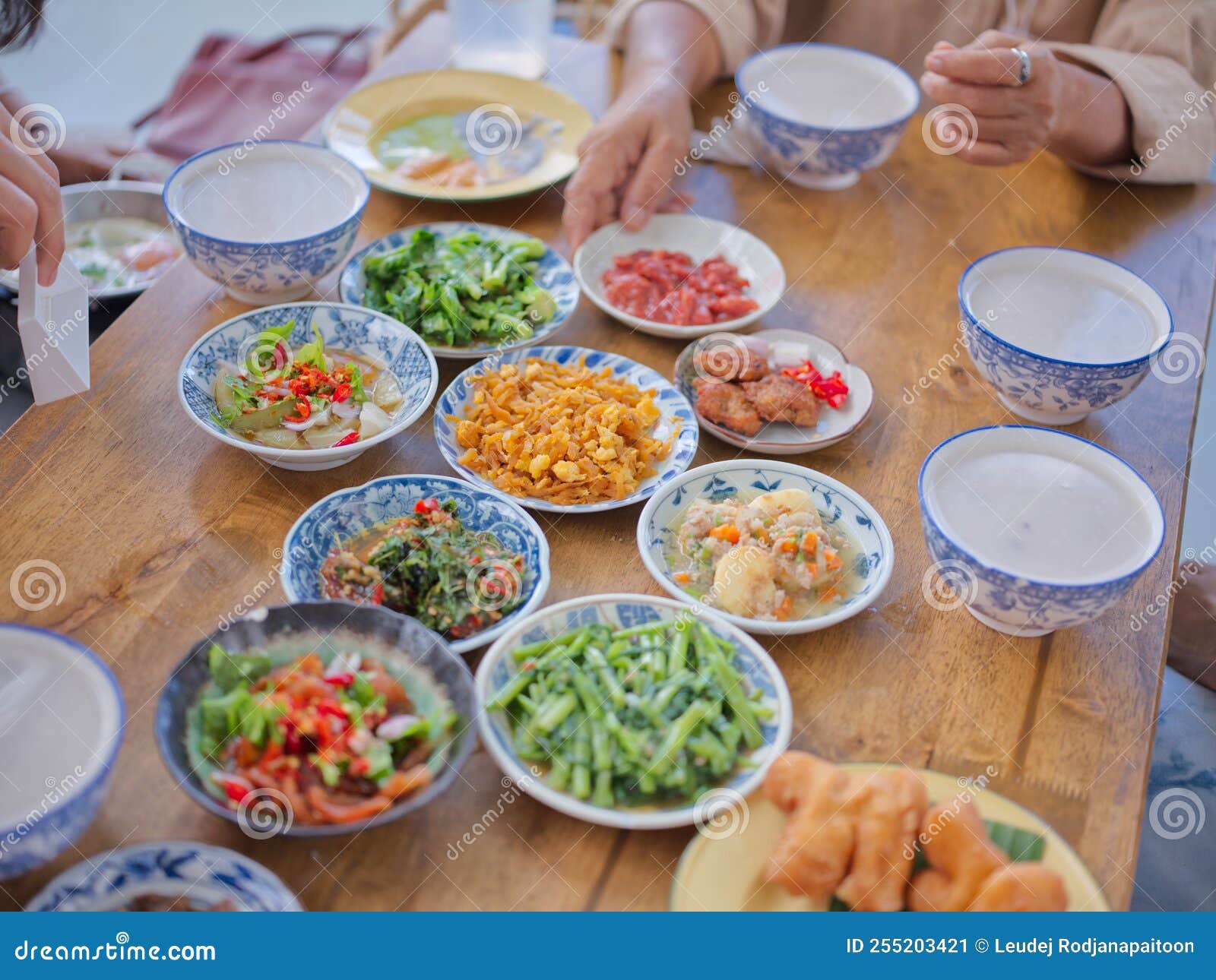 Rice Gruel and Side Dish . Concept Breakfast THAI STYLE Stock Image ...