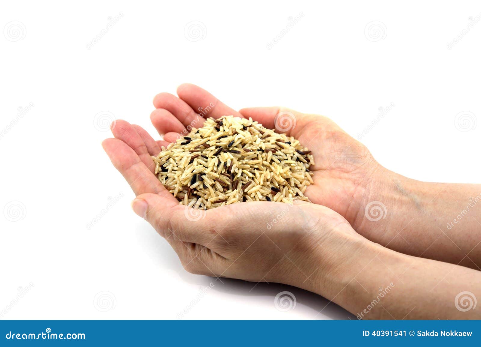 Rice in hand stock image. Image of staple, white, hand - 40391541