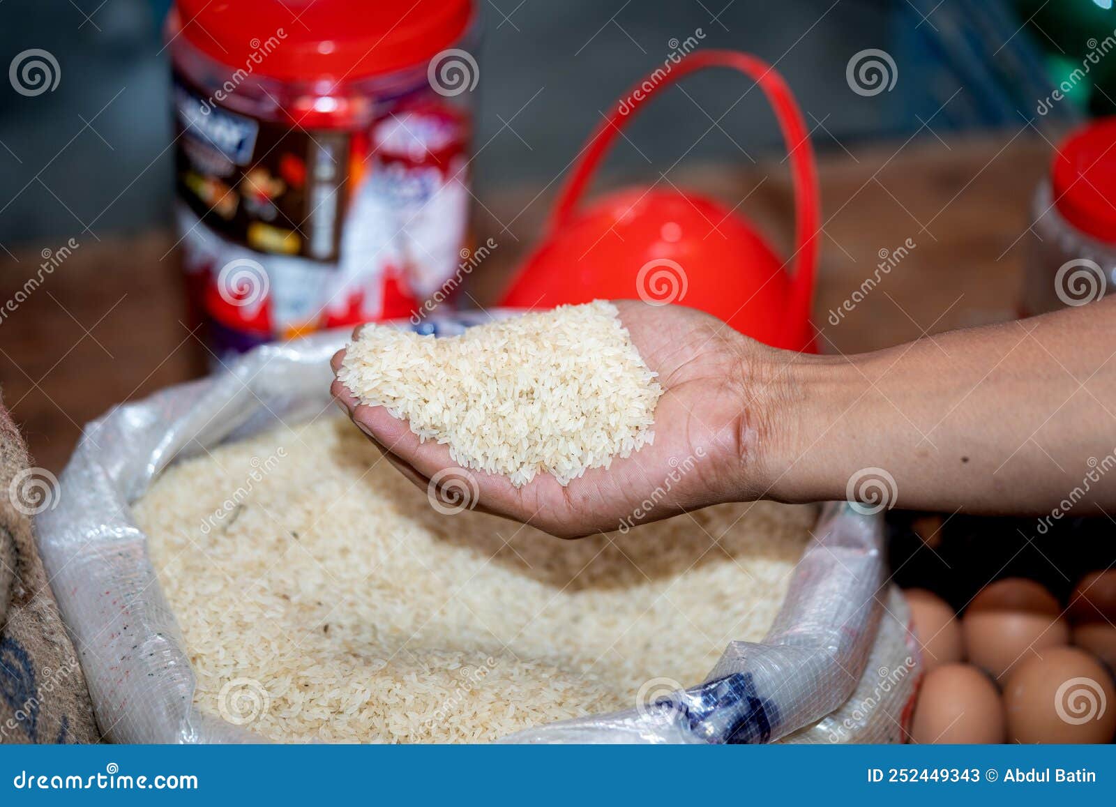 Rice in Hand. Plenty of Rice in Hand. Stock Image - Image of finger ...