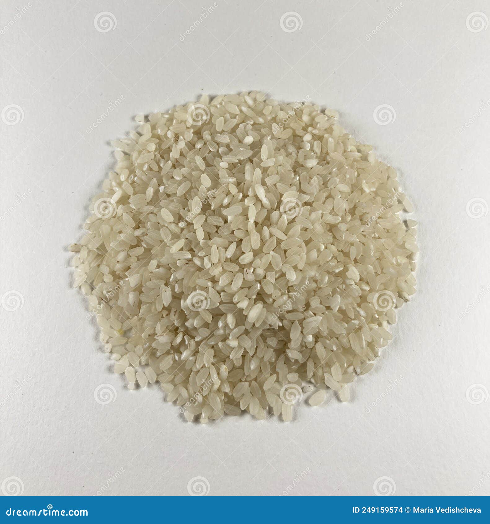 Rice Heap on the White Background Stock Photo - Image of white, cooking ...