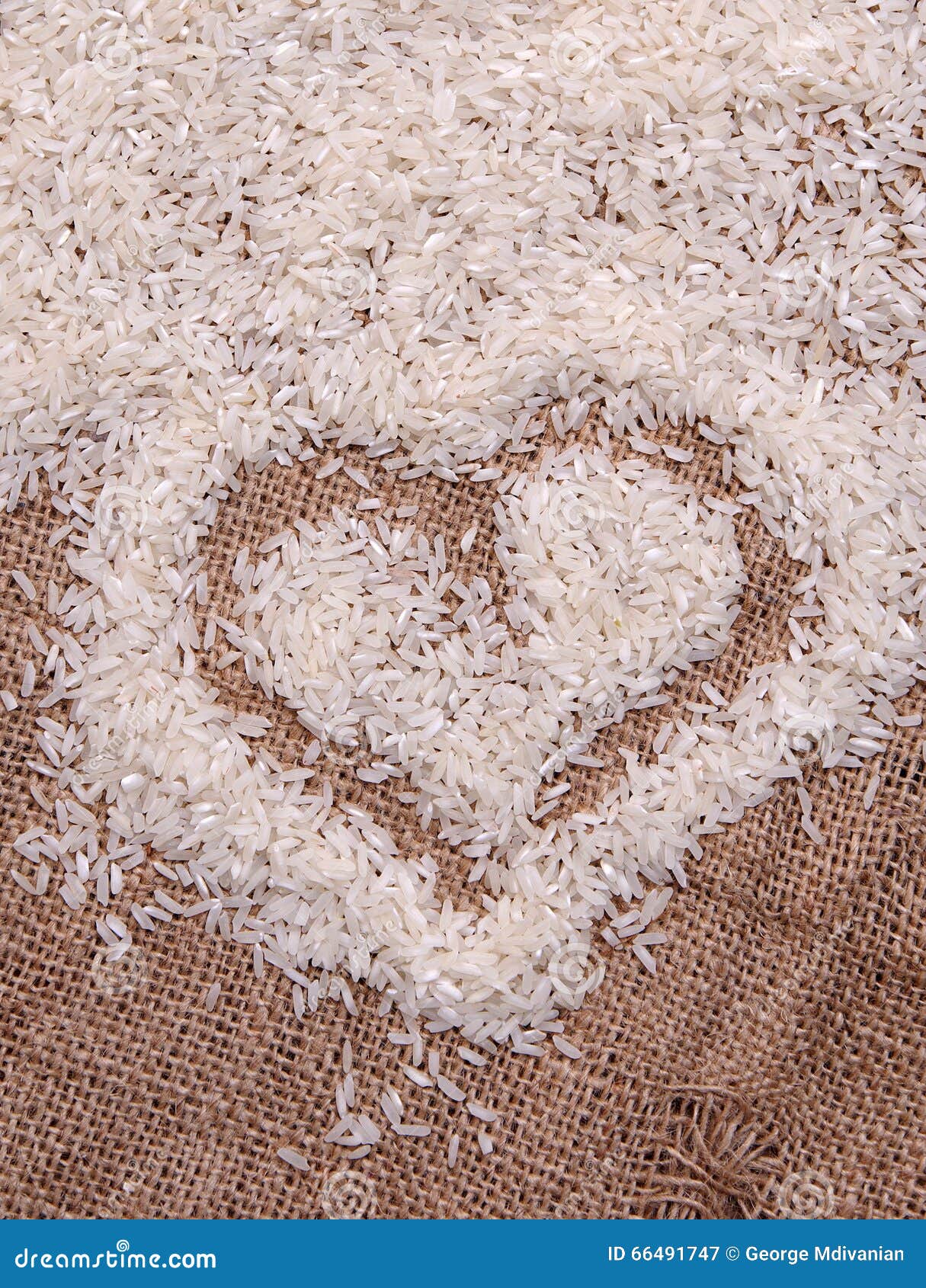Rice heart shaped stock image. Image of grain, love, holiday - 66491747