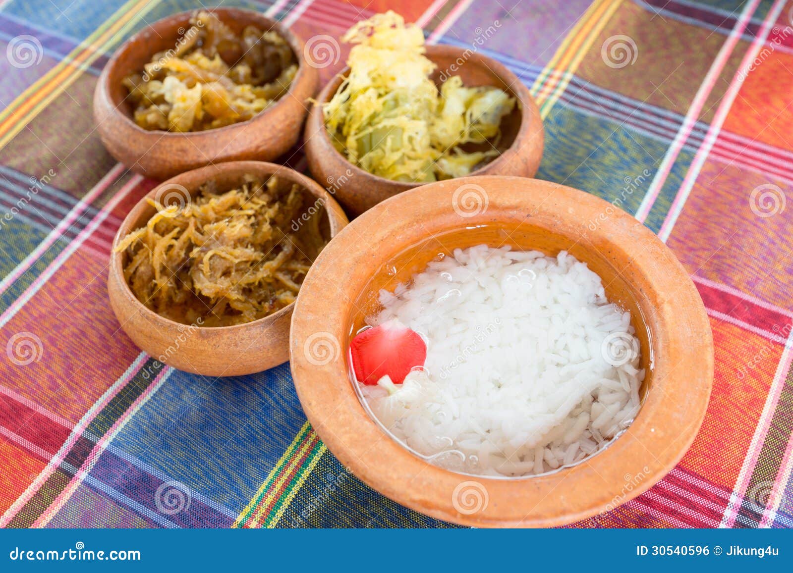 Rice in ice water stock photo. Image of water, cold, rice - 30540596