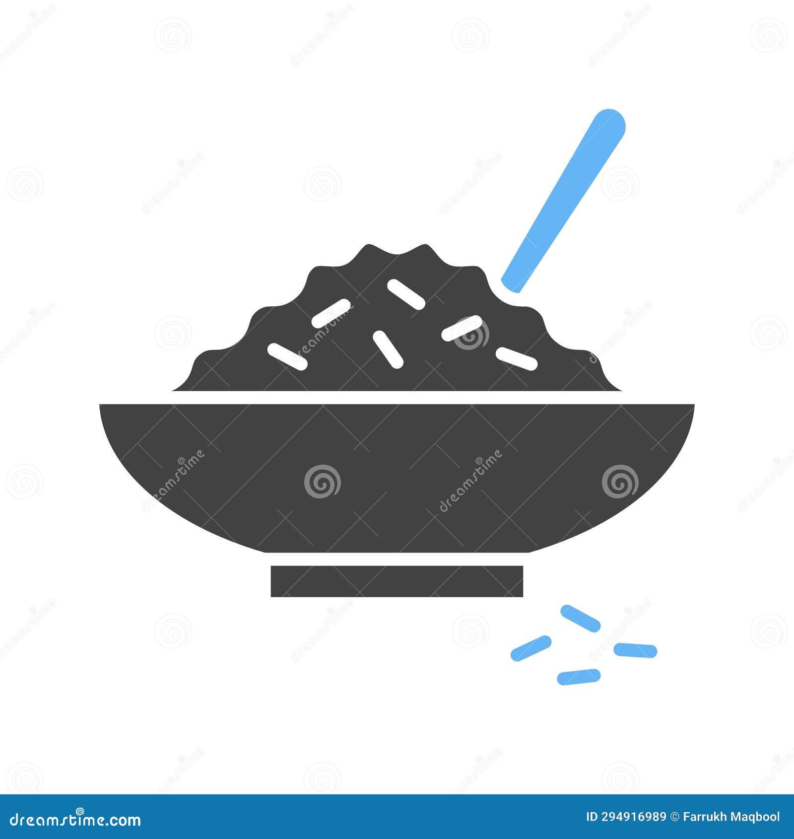 Rice icon vector image. stock vector. Illustration of vector - 294916989