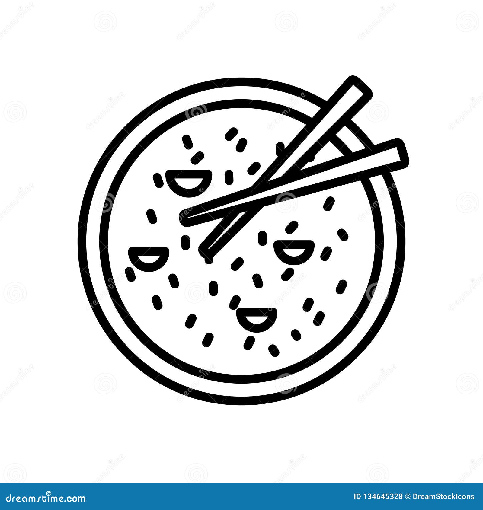 Rice Icon Vector Isolated on White Background, Rice Sign Stock Vector ...
