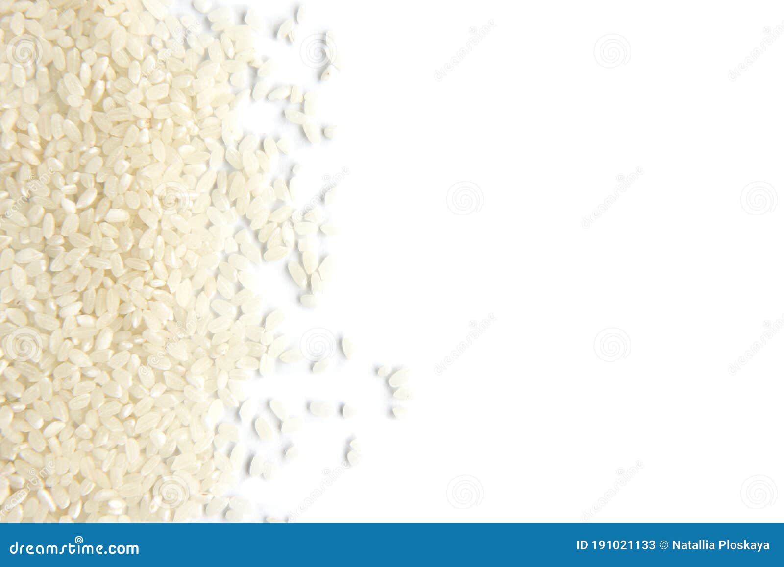 Rice Isolated on White Background Stock Image - Image of grain ...