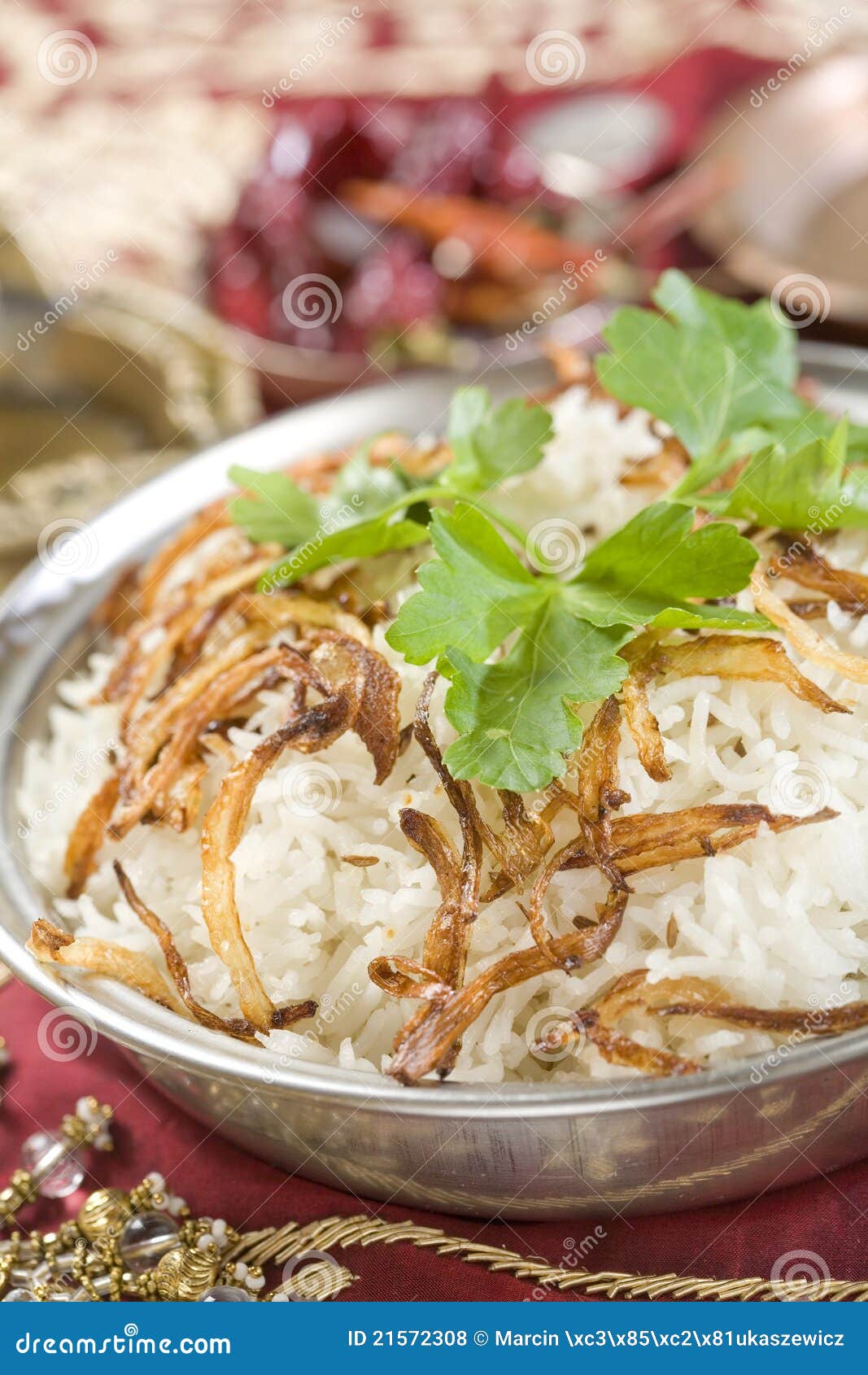 Rice jeera, Indian food stock photo. Image of steel, cashew - 21572308